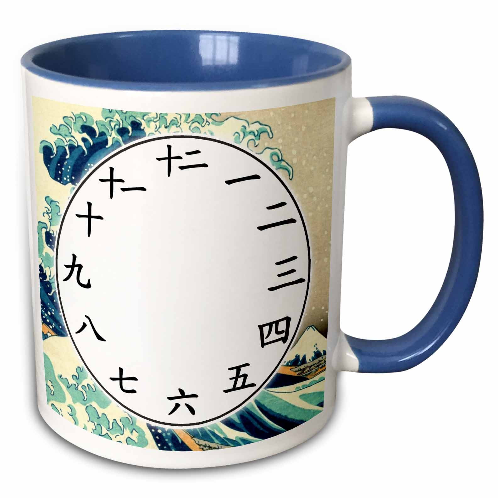 3drose, Kanji Clock Face - Japanese Numbers - Great Wave Off Kanagawa ...