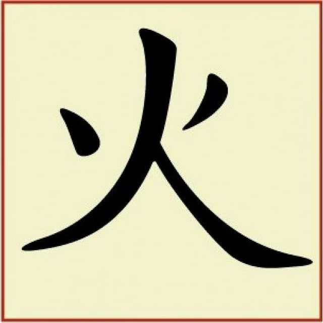 Kanji Fire Stencil - Japanese Kanji Chinese Hanzi Word Saying Symbol ...