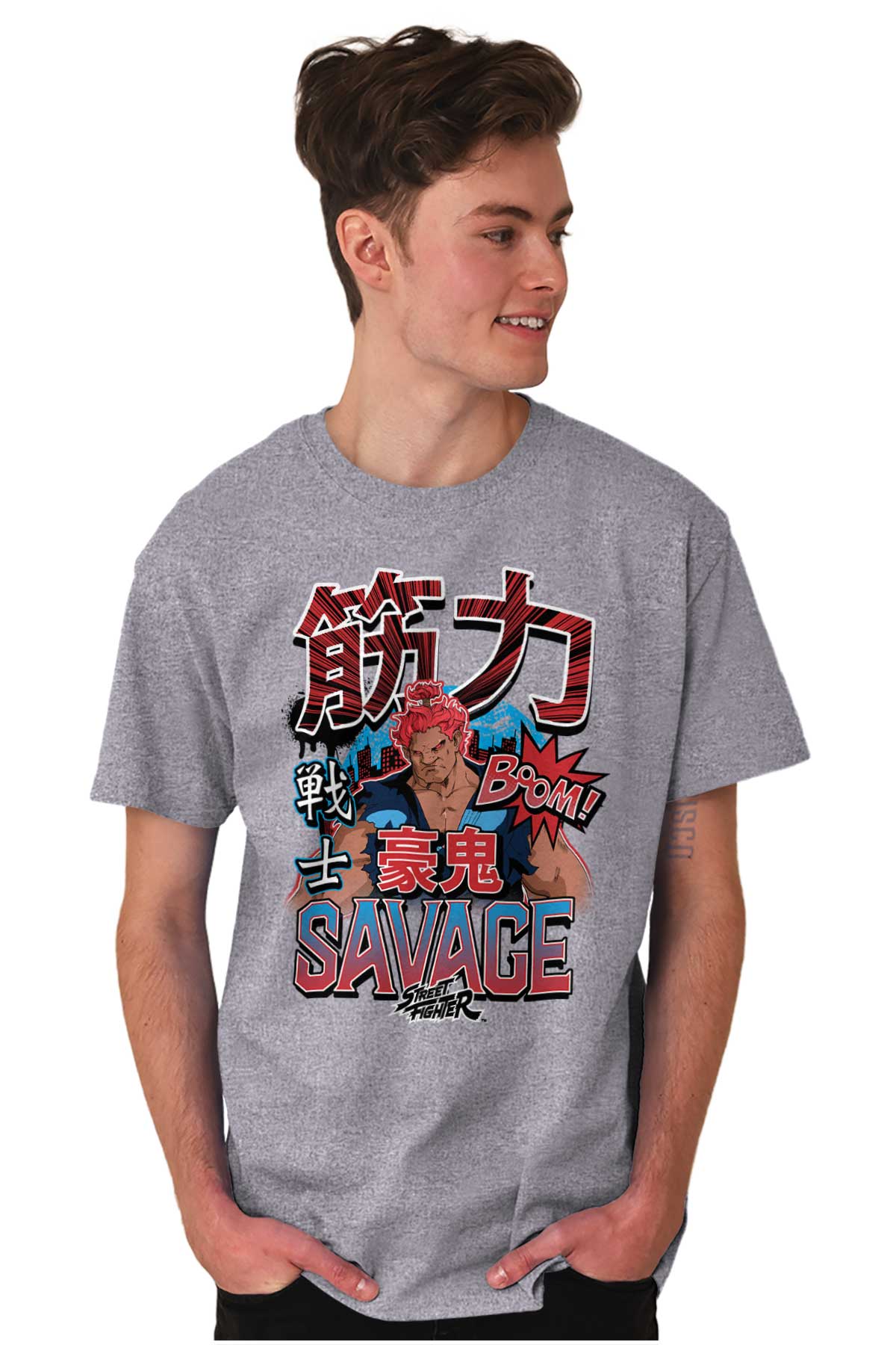Kanji Street Fighter Savage Akuma Men Big & Tall Graphic Tee Brisco ...