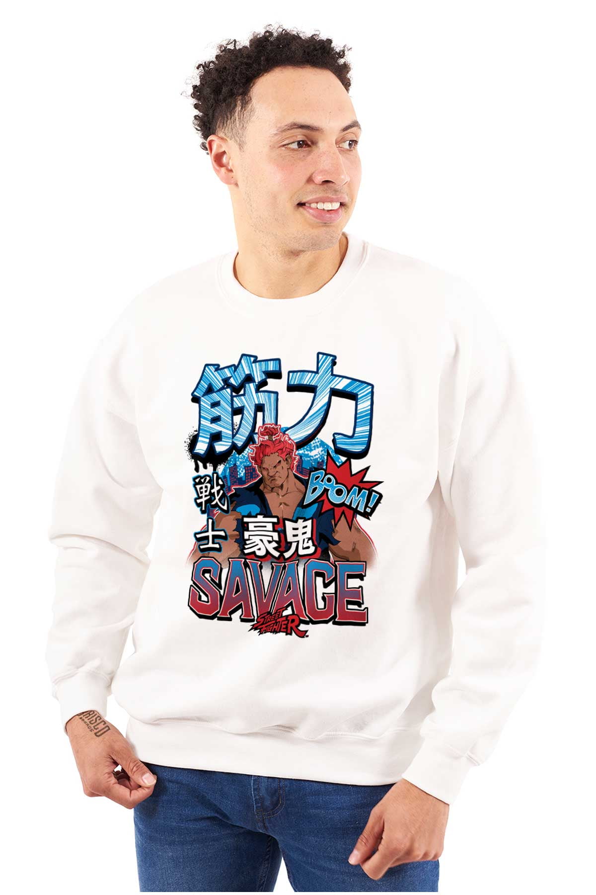 Kanji Street Fighter Savage Akuma Men Big & Tall Sweatshirt Brisco ...