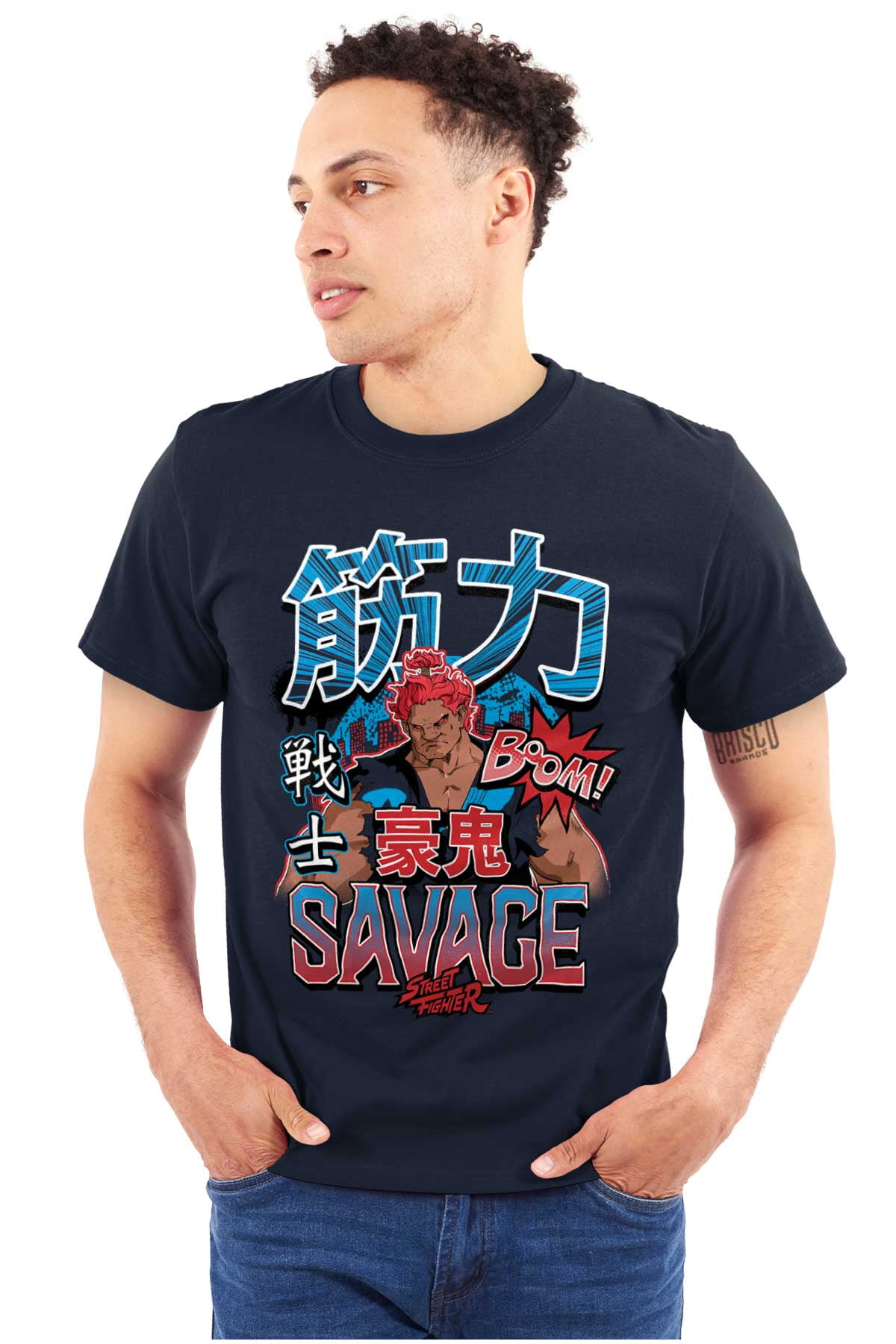 Kanji Street Fighter Savage Akuma Men Big & Tall Graphic Tee Brisco ...