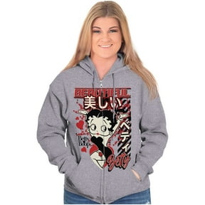 Betty Boop Girl Power Adorable Women Plus Size Zipper Hoodie Brisco ...