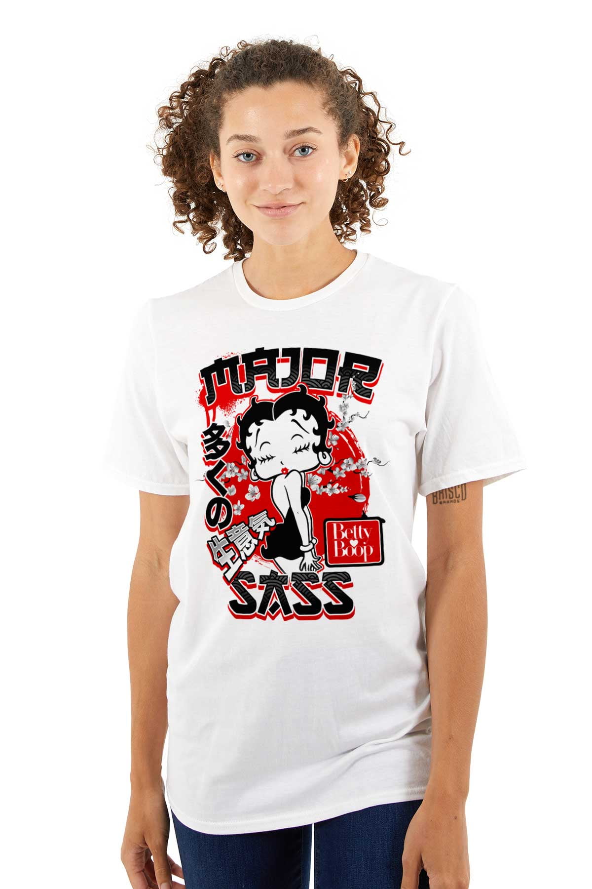 Kanji Style Betty Boop Major Sass Women Plus Size Graphic Tee Tees ...