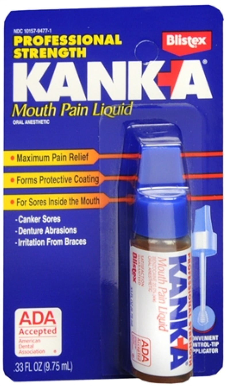 Kank-A Mouth Pain Liquid Professional Strength 0.33 oz (Pack of 4 ...