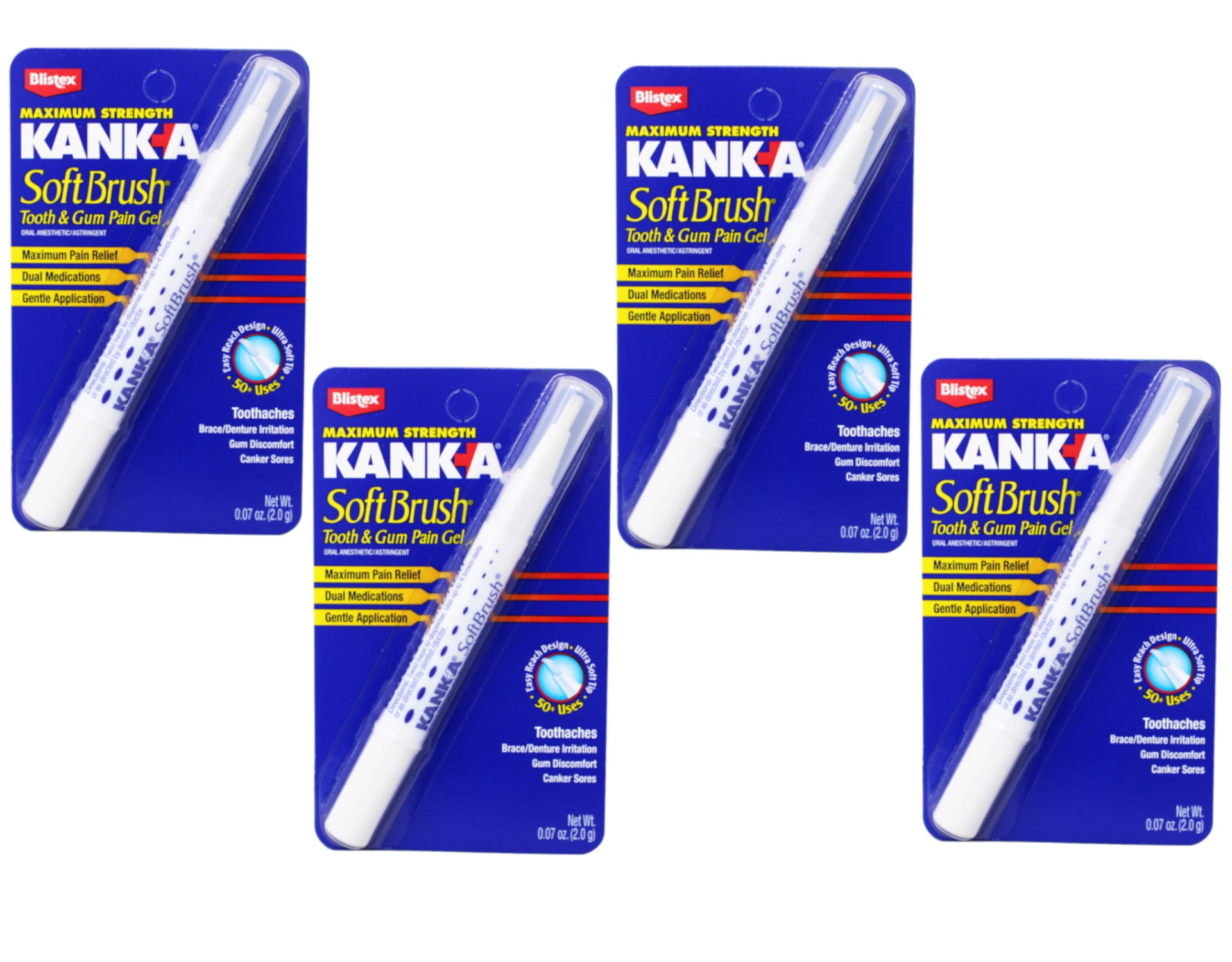 Kank-A Soft Brush Tooth/Mouth Pain Gel Professional Strength, 0.07 oz ...