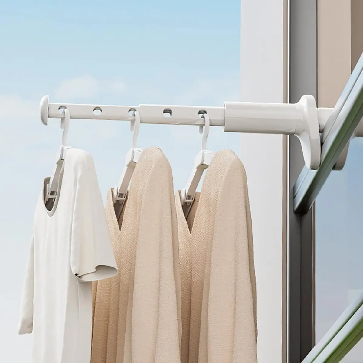 Kannior Foldable Travel Clothes Rack, Wall Mounted Laundry Rack Drying ...