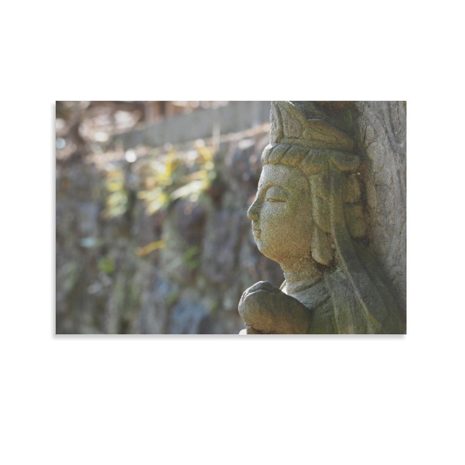Kannon Statue Profile Stone Statue Canvas Art Poster And Wall Art ...