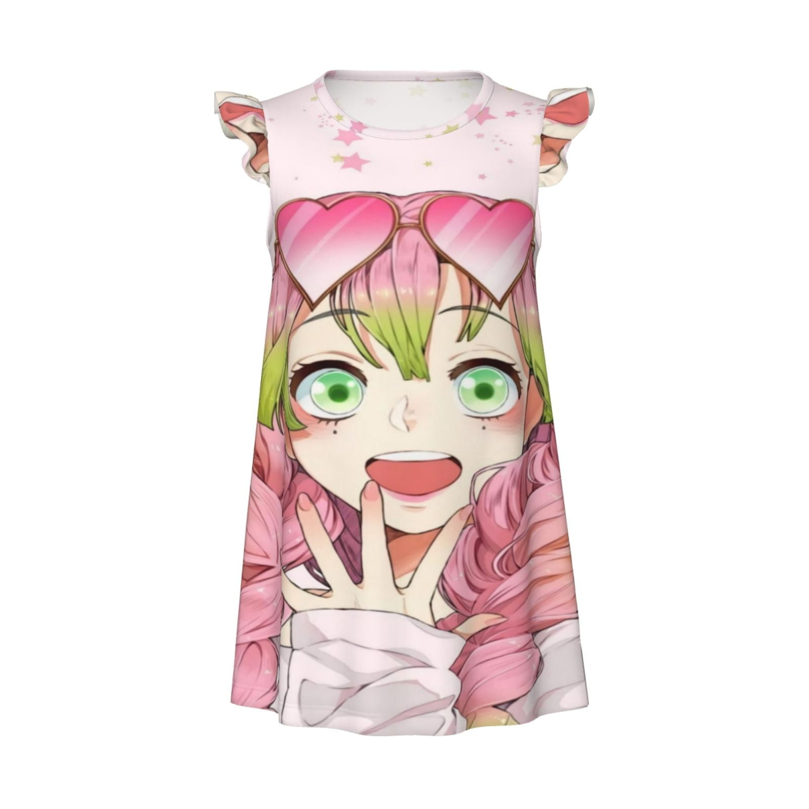 Kanroji Mitsuri Girl's Nightgowns Printed Princess Casual Kids Pajamas ...