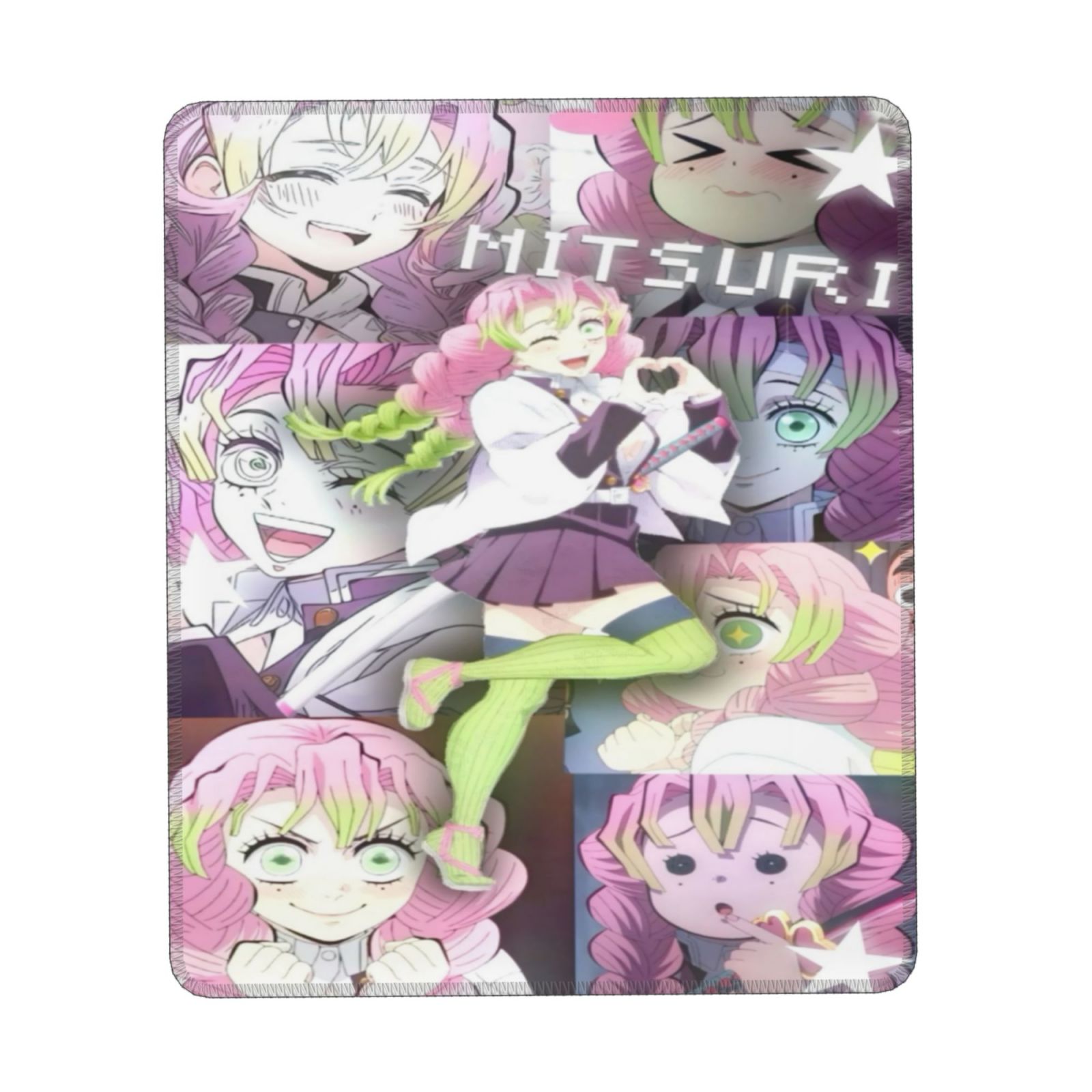 Kanroji Mitsuri Mouse Pad Personalized Gaming Mouse Mat With Stitched ...