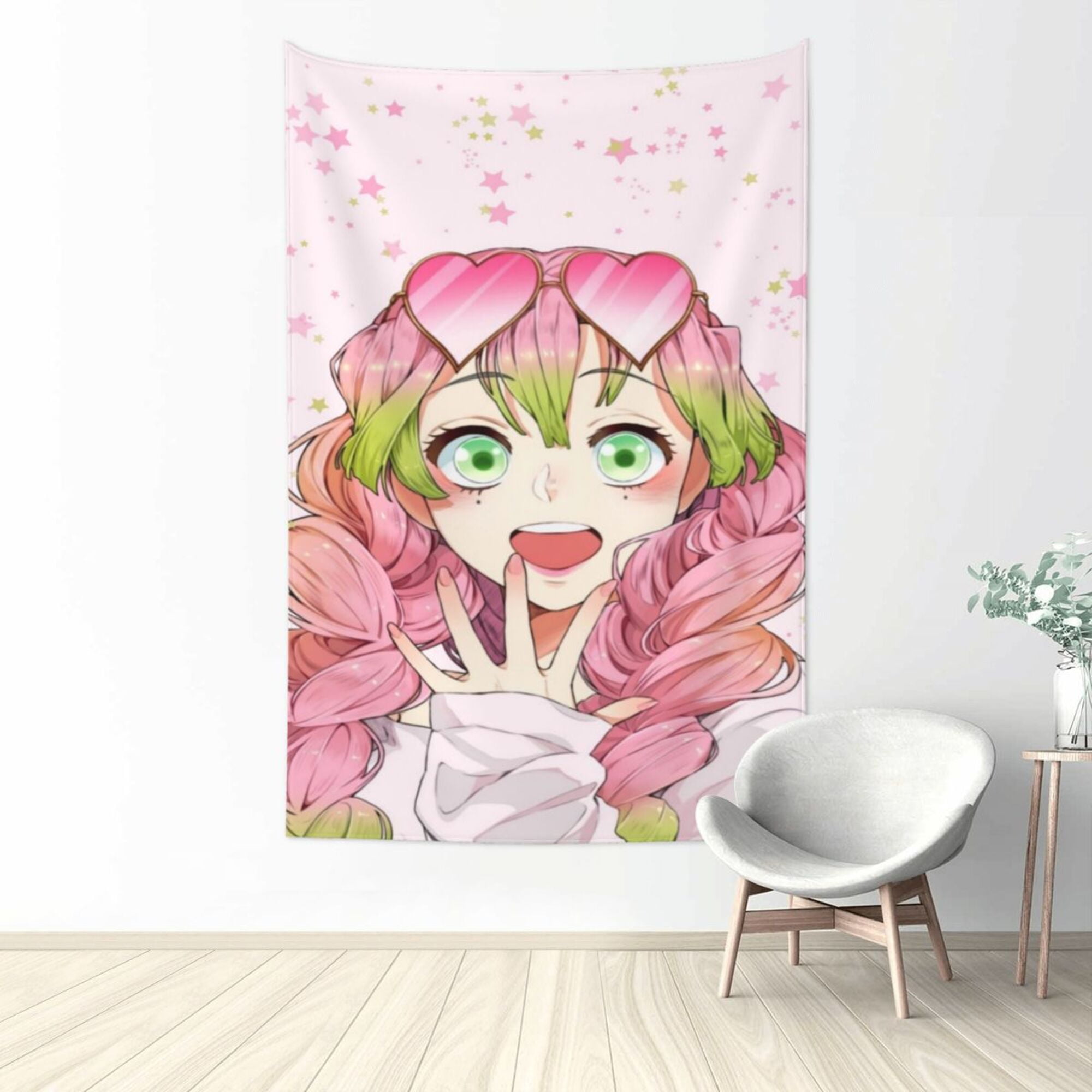 Kanroji Mitsuri Tapestry Large Banner Wall Hanging Tapestries Aesthetic ...