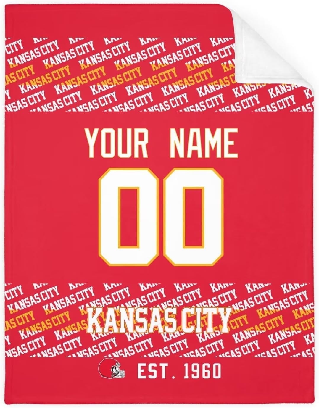Kansas Blanket Custom Name and Number Throw Blanket for Men Women Boy ...