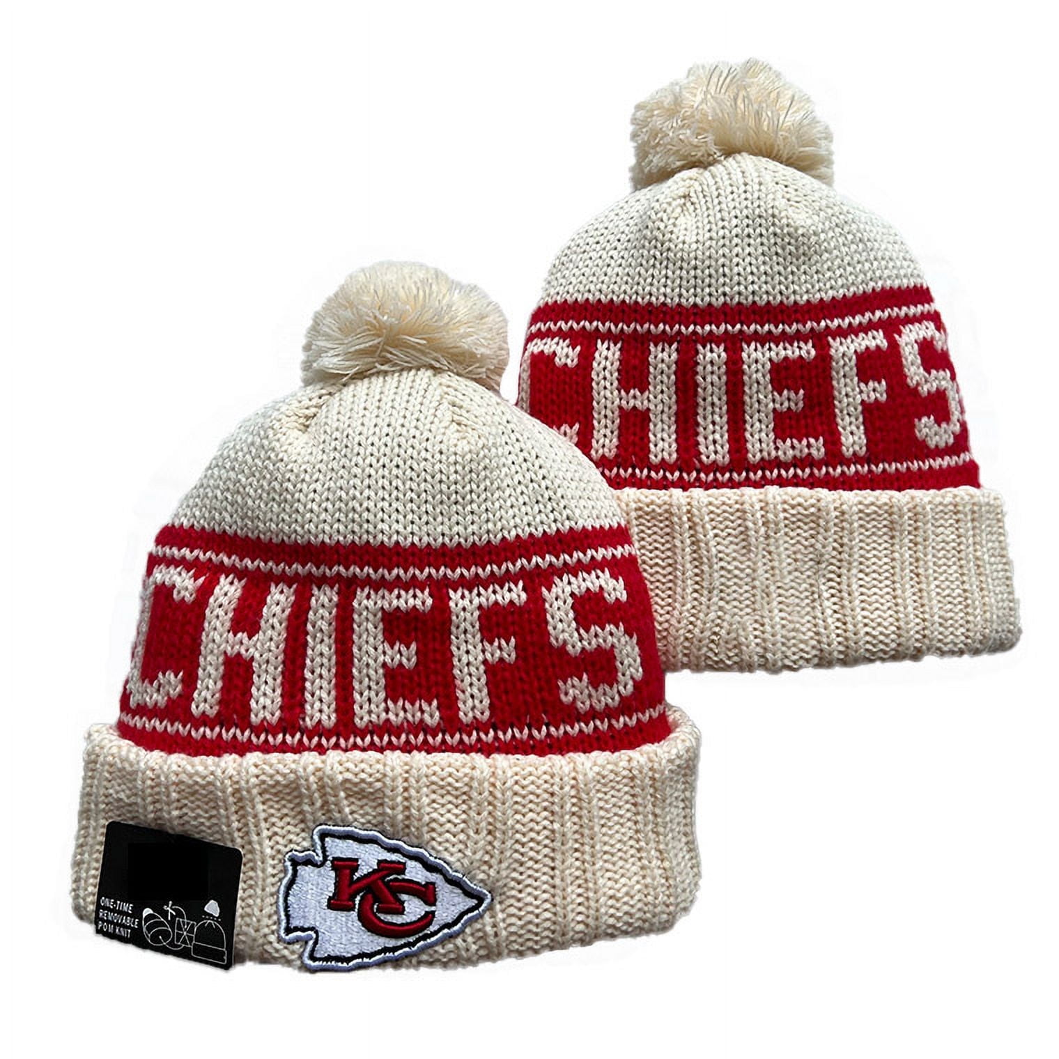 Kansas City 2024 Cold Weather Sport White Knit Hats Classic Cuffed ...