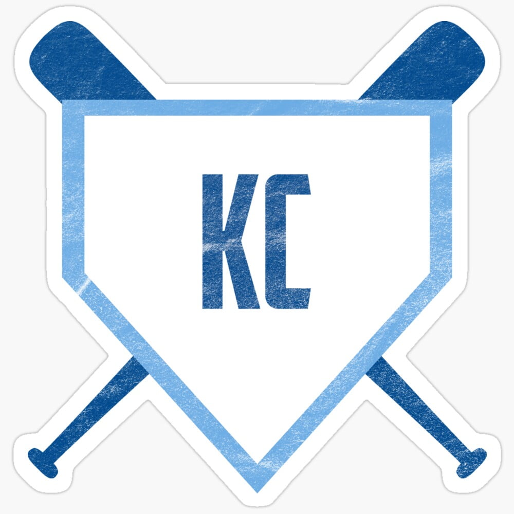 Kansas City Abbreviation Retro Baseball Home Plate Design Sticker Phone ...