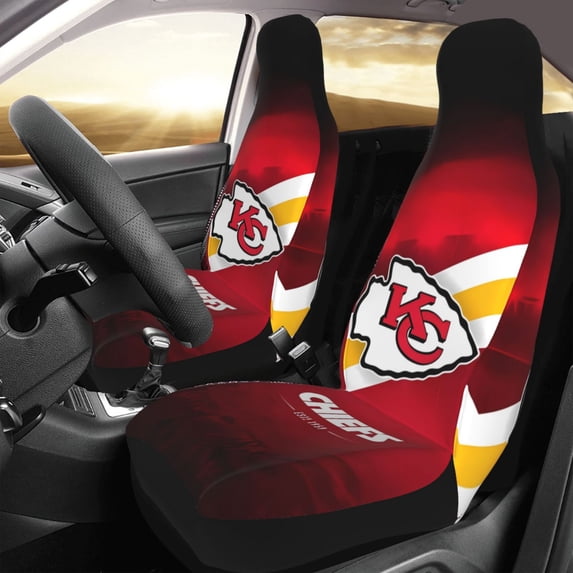 Kansas_City America Football Team-Inspired Car Seat Covers 2-Pack - Non ...