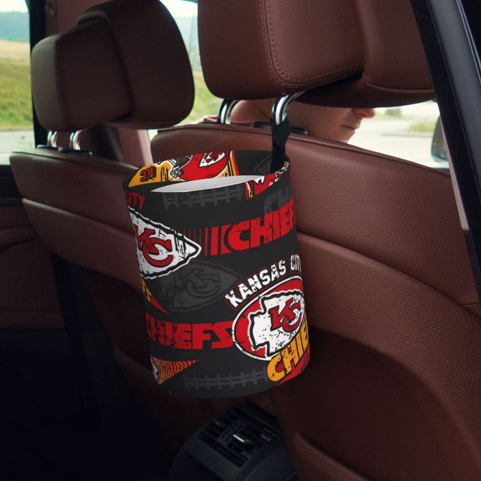 Kansas_City America Football Team-Inspired Car Trash Can - 600D Oxford ...
