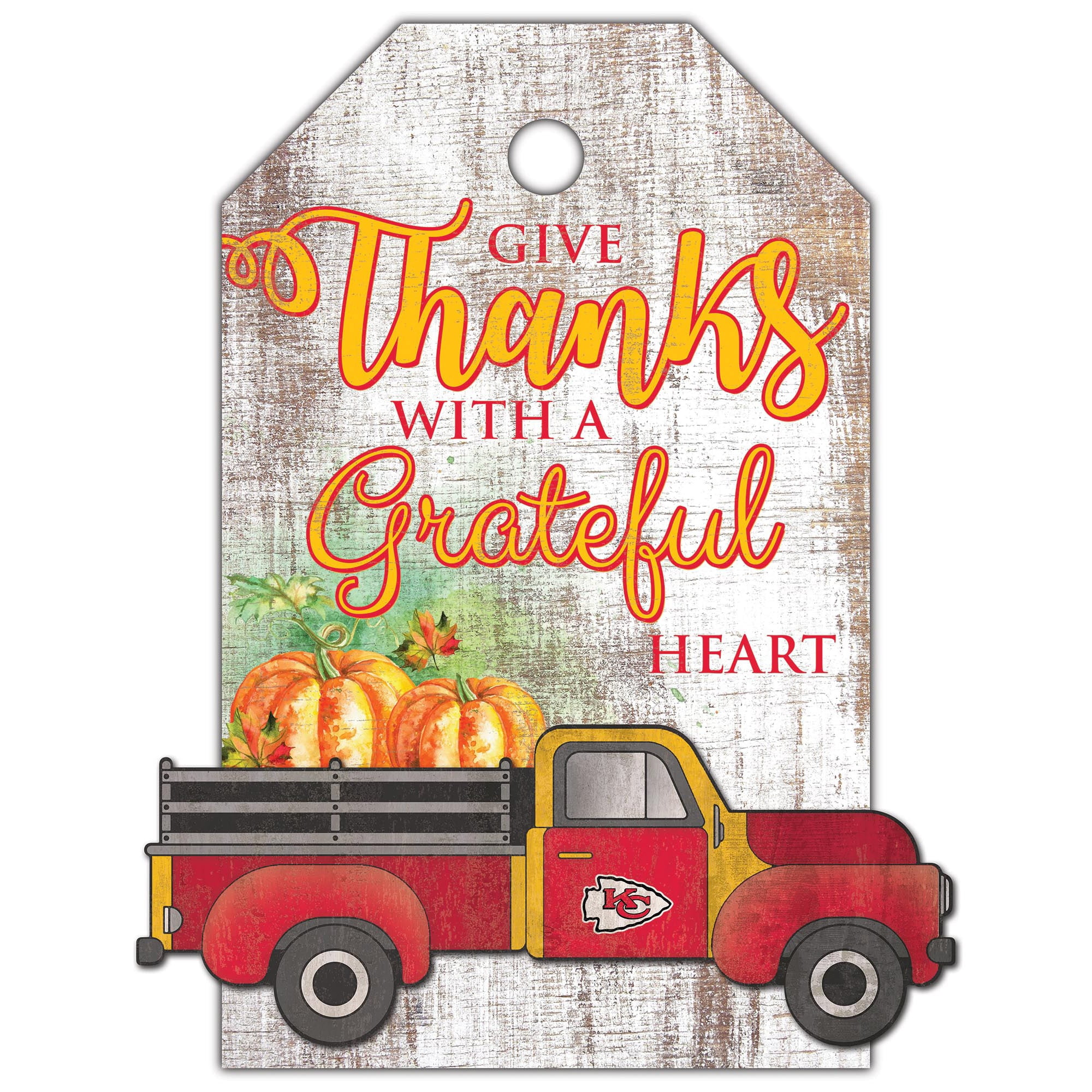 Kansas City Chiefs 11'' x 19'' Gift Tag Truck Sign - Walmart.com
