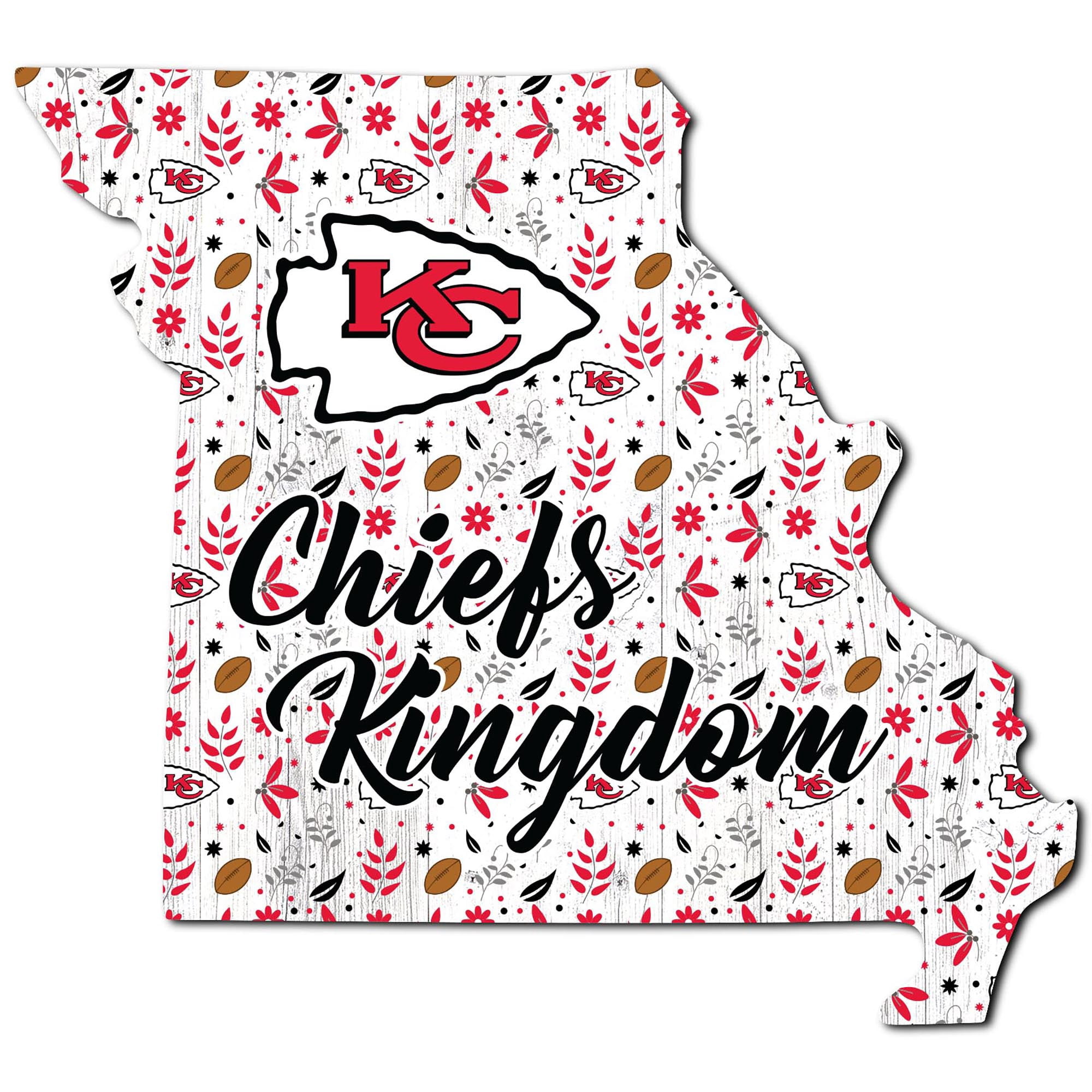 Kansas City Chiefs 12'' Floral State Sign - Walmart.com
