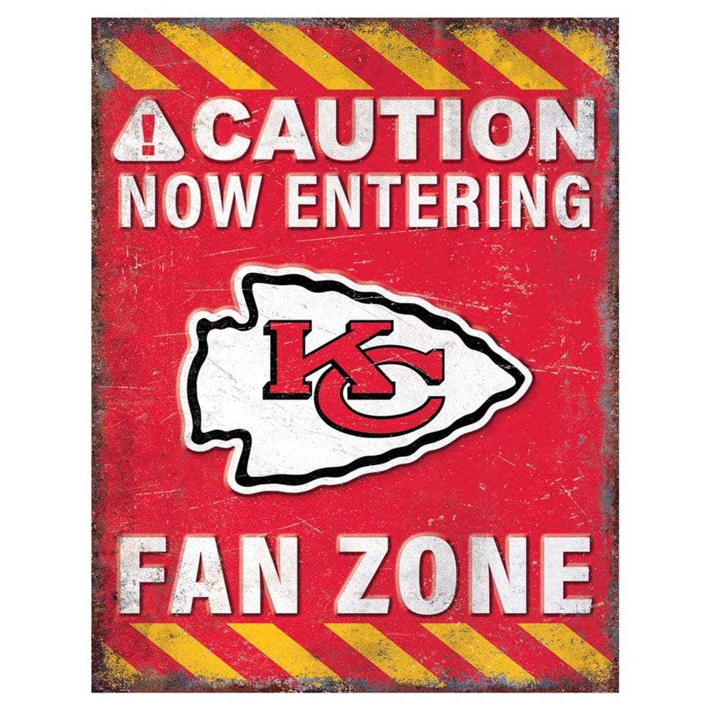 Kansas City Chiefs 13" x 20" Fan Zone Metal Sign - Walmart.com