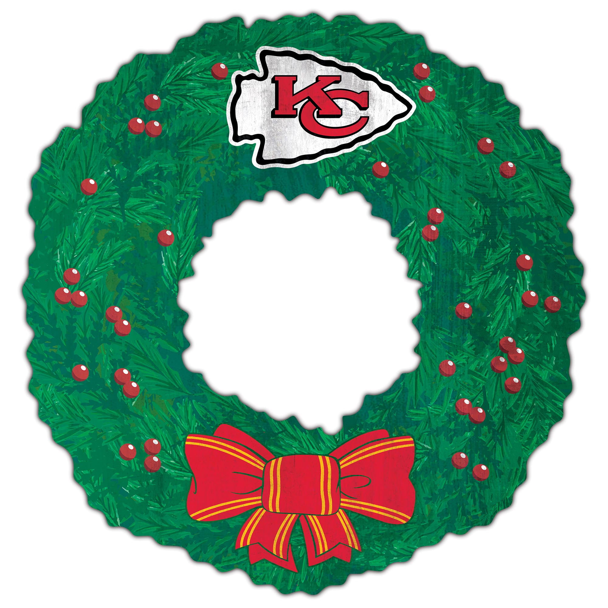 Kansas City Chiefs 16'' Team Wreath Sign - Walmart.com