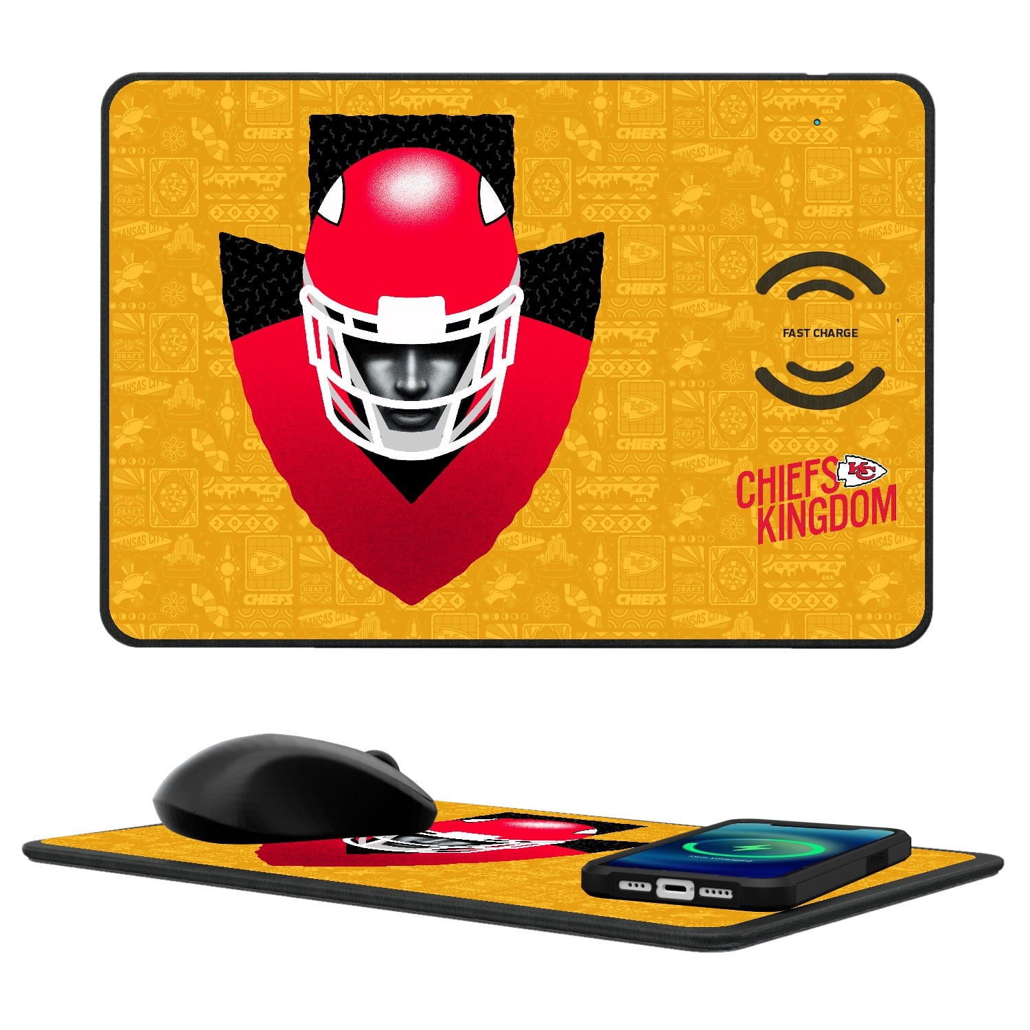 Kansas City Chiefs 2024 Illustrated Limited Edition Wireless Charger ...
