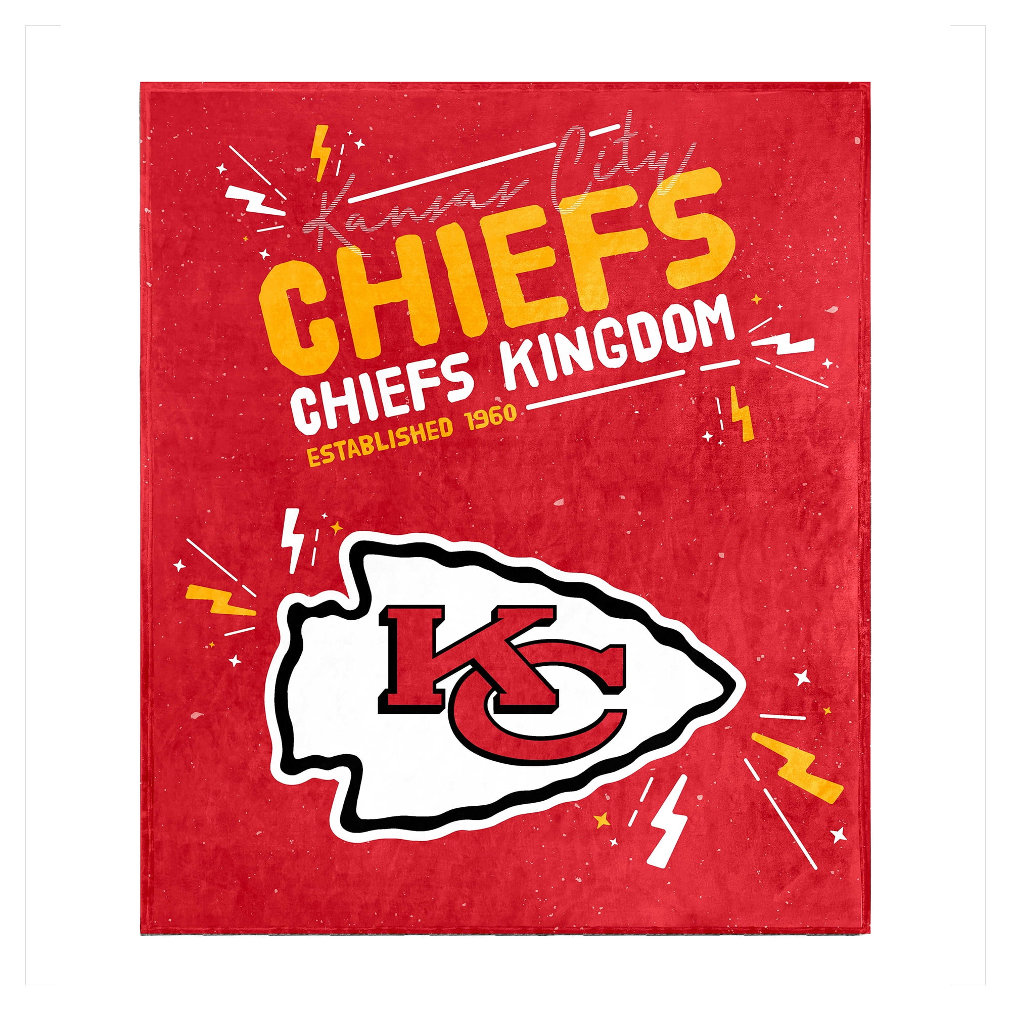 Logo Brands Kansas City Chiefs 60" x 70" Plush Throw Blanket - Walmart.com