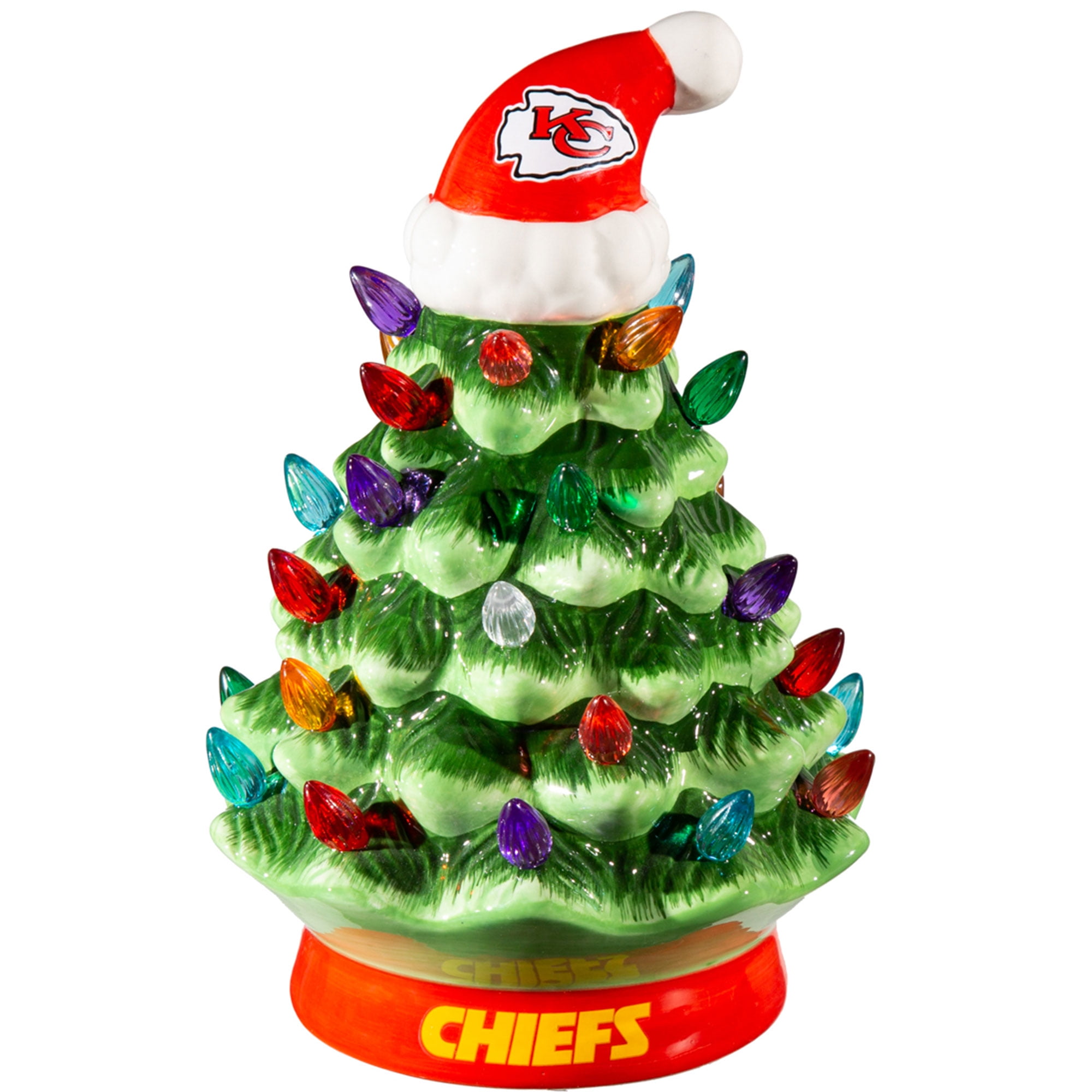 Kansas City Chiefs 8" Light Up Ceramic LED Christmas Tree - Walmart.com