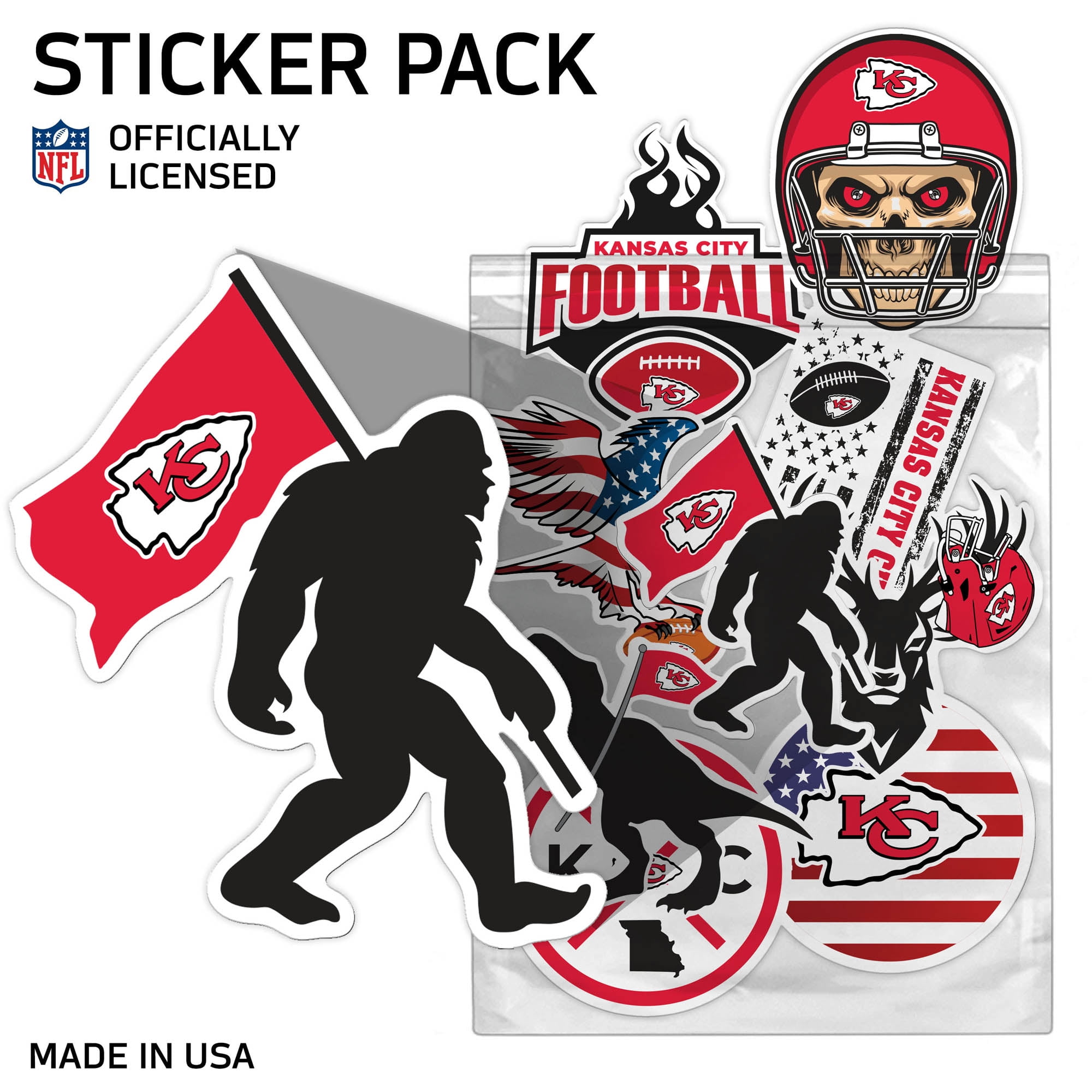 Kansas City Chiefs Assorted Sticker Pack - Walmart.com