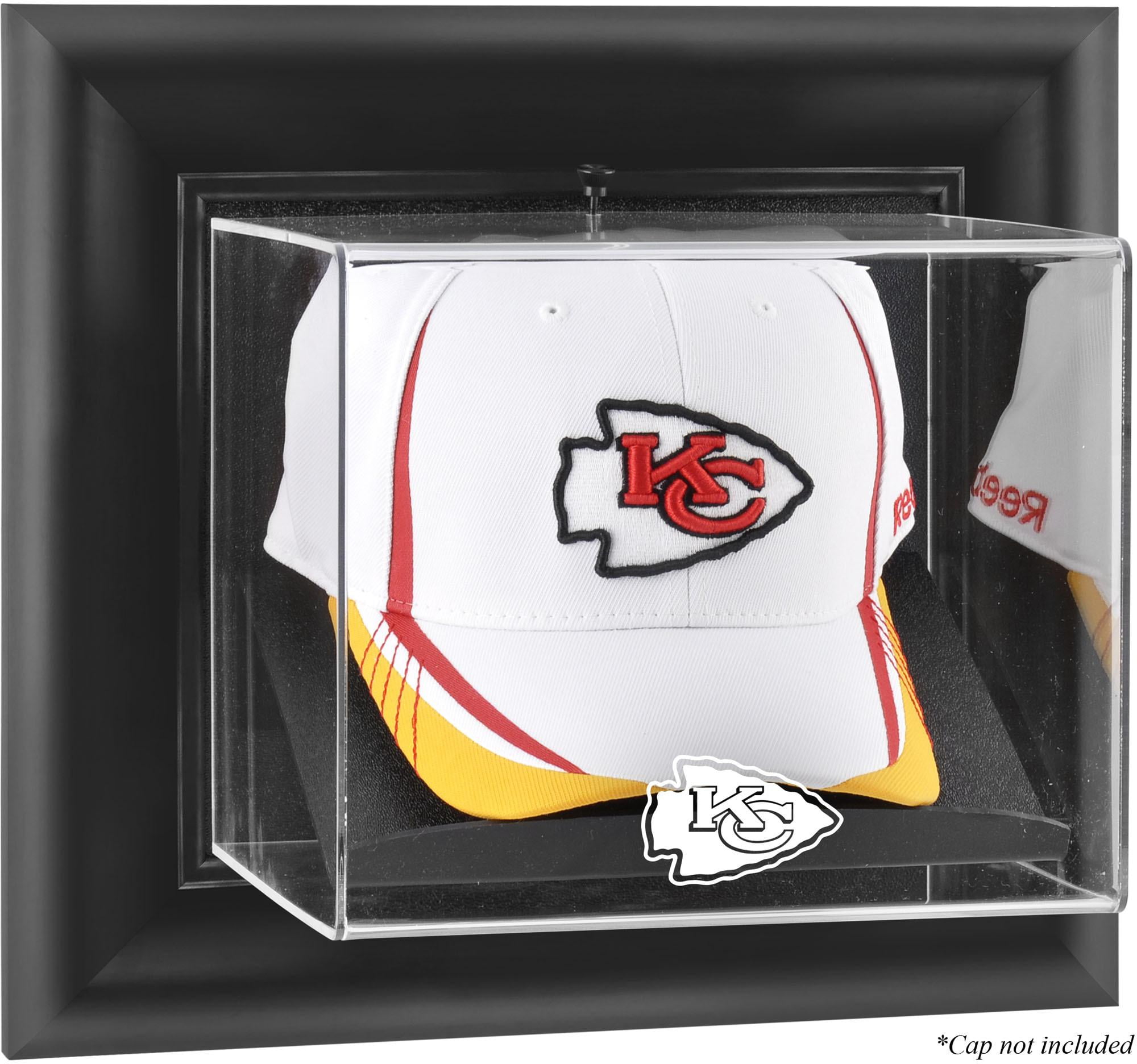 Kansas City Chiefs Black Framed Wall-Mountable Cap Logo Display Case ...