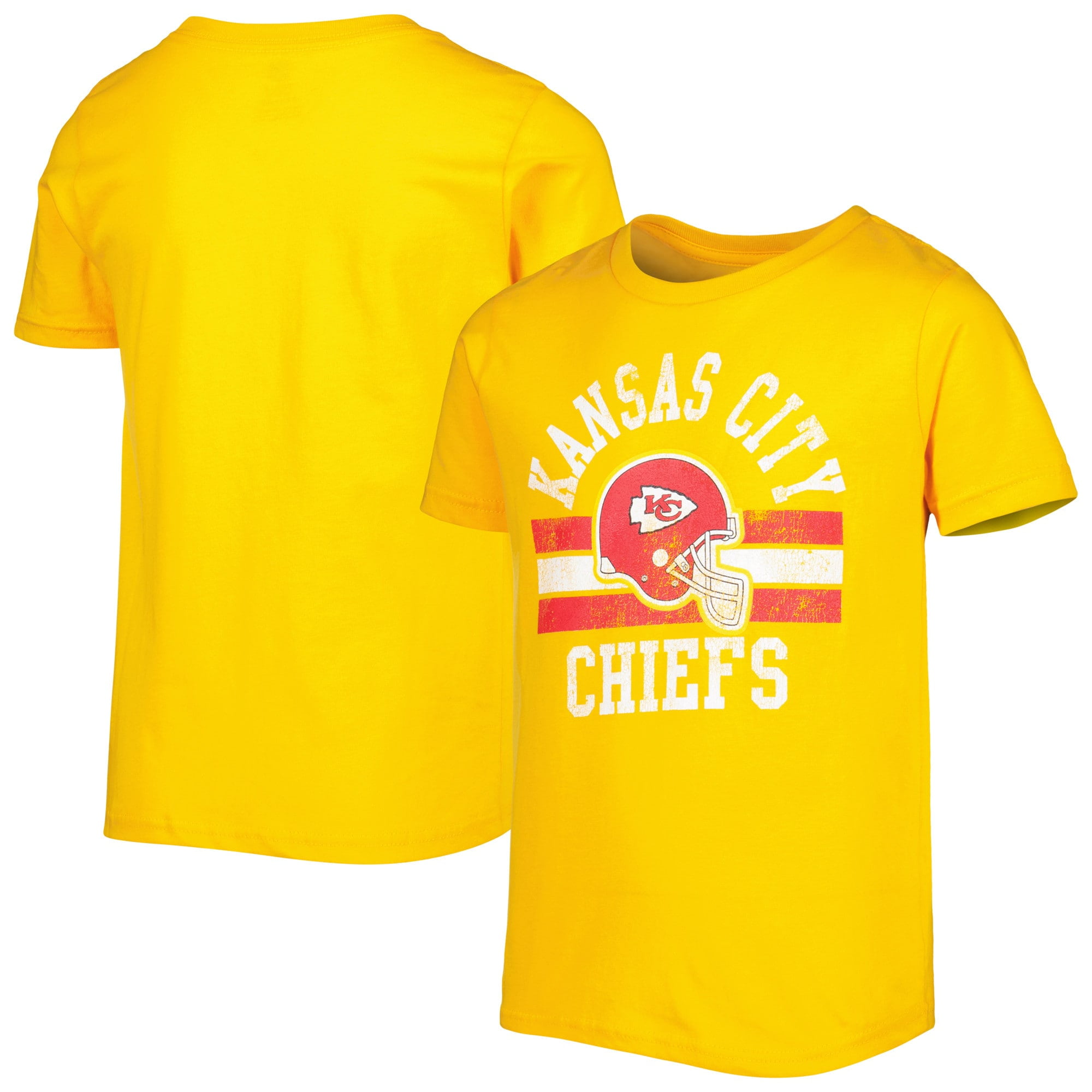 Kansas City Chiefs Short Sleeve Round Neck Graphic Prints Cotton, T ...