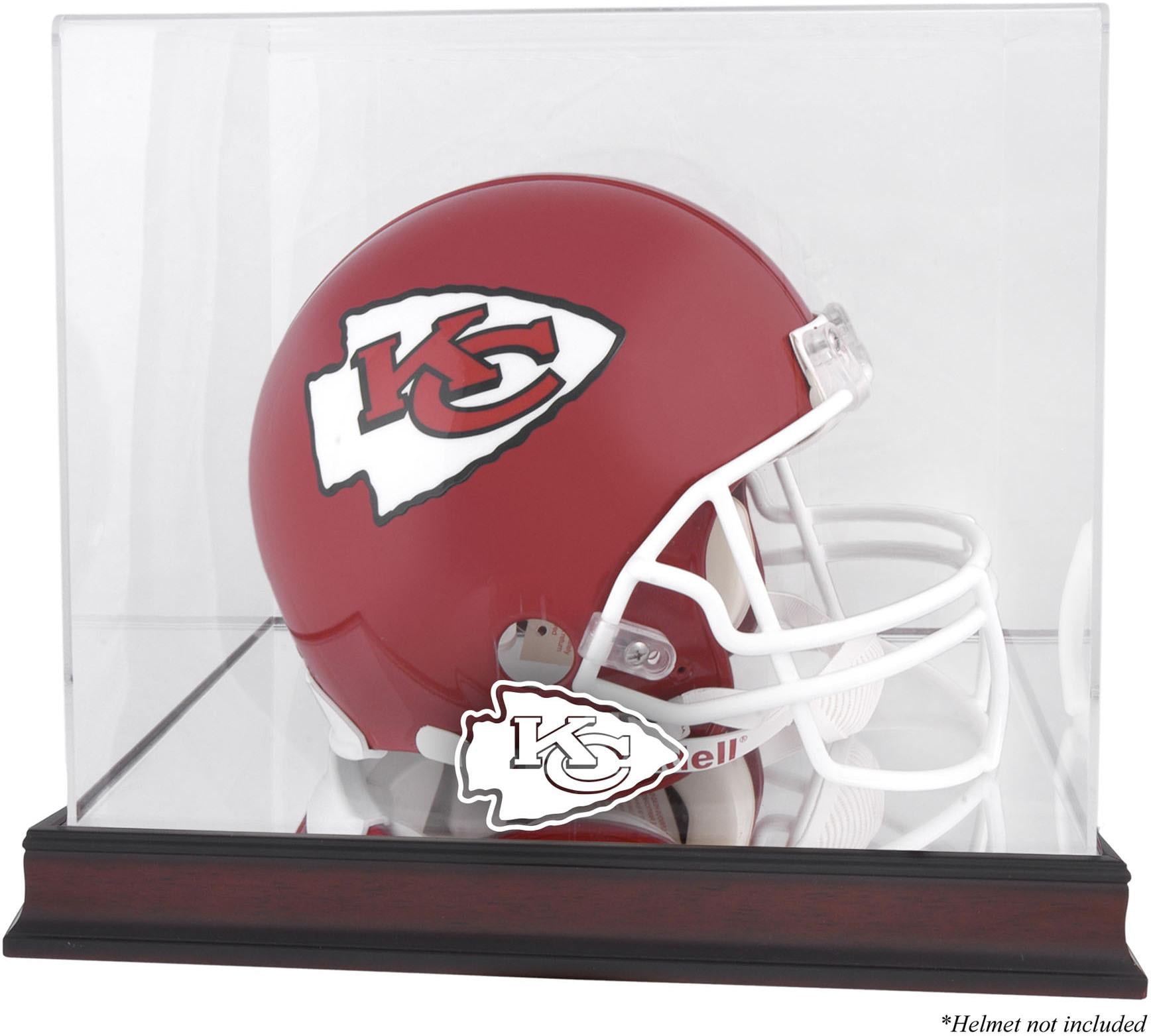 Kansas City Chiefs Mahogany Helmet Logo Display Case with Mirror Back ...