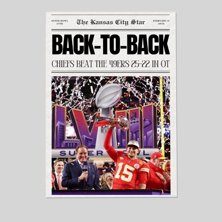 Kansas City Chiefs Newspaper, Chiefs Super Bowl, Patrick Mahomes ...