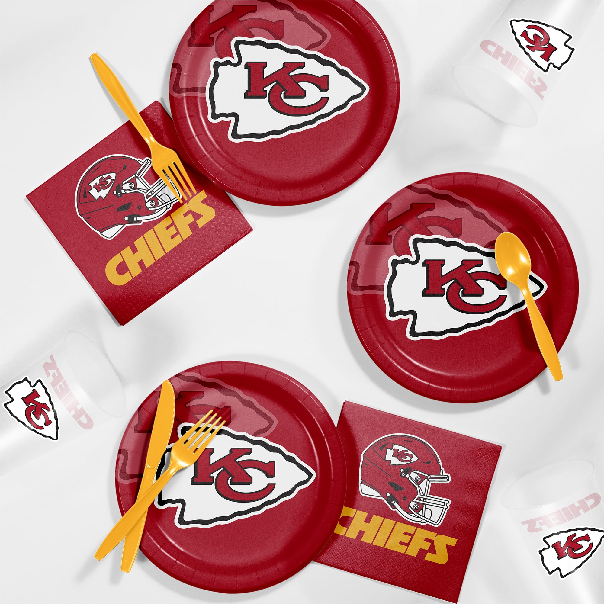 Kansas City Chiefs Party Supplies Tailgating Kit, Serves 8 Guests ...
