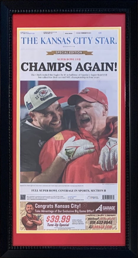 Kansas City Chiefs Super Bowl 57 LVII Champions Original Front Page KC ...