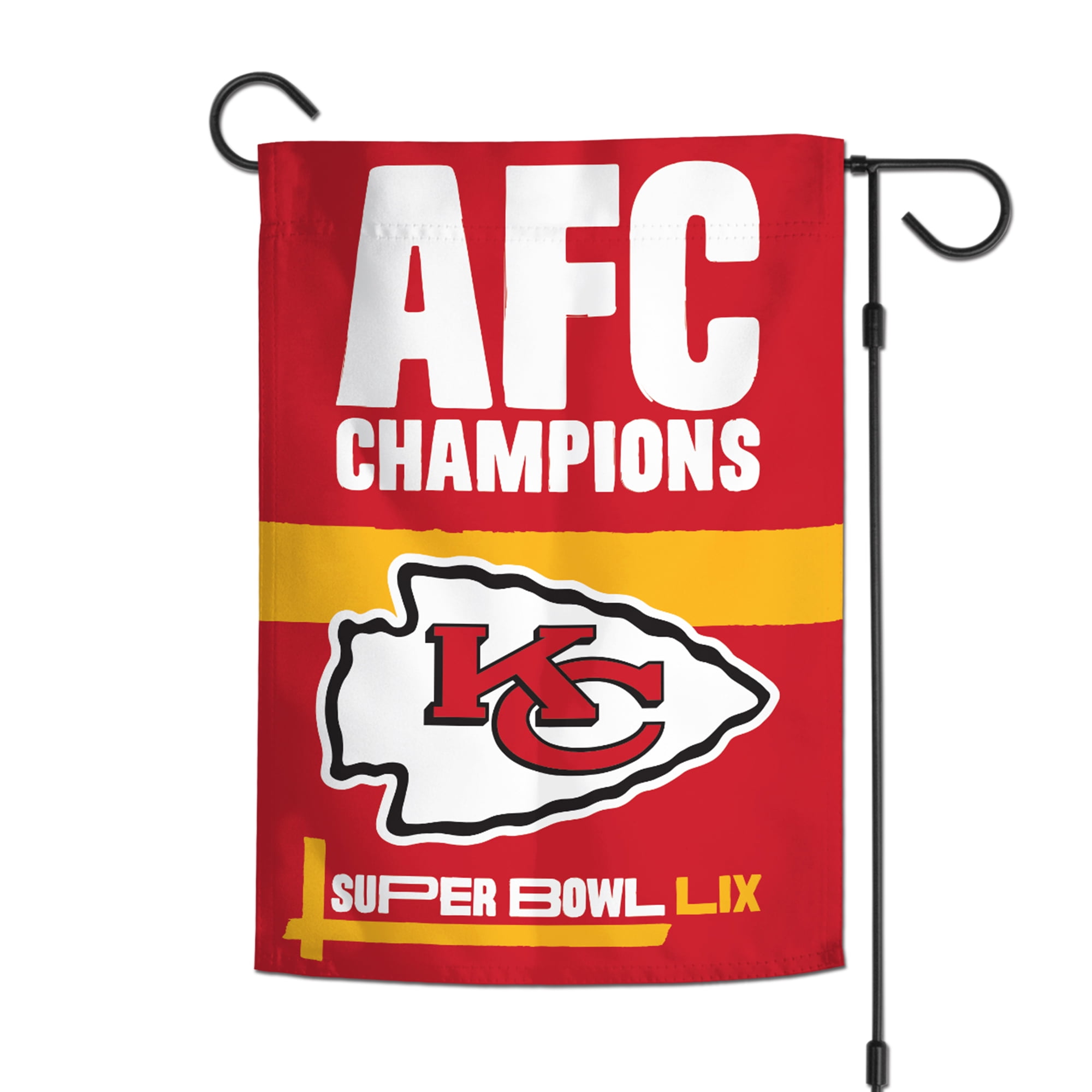 WinCraft Kansas City Chiefs 2024 AFC Champions 12'' x 18'' Double-Sided ...