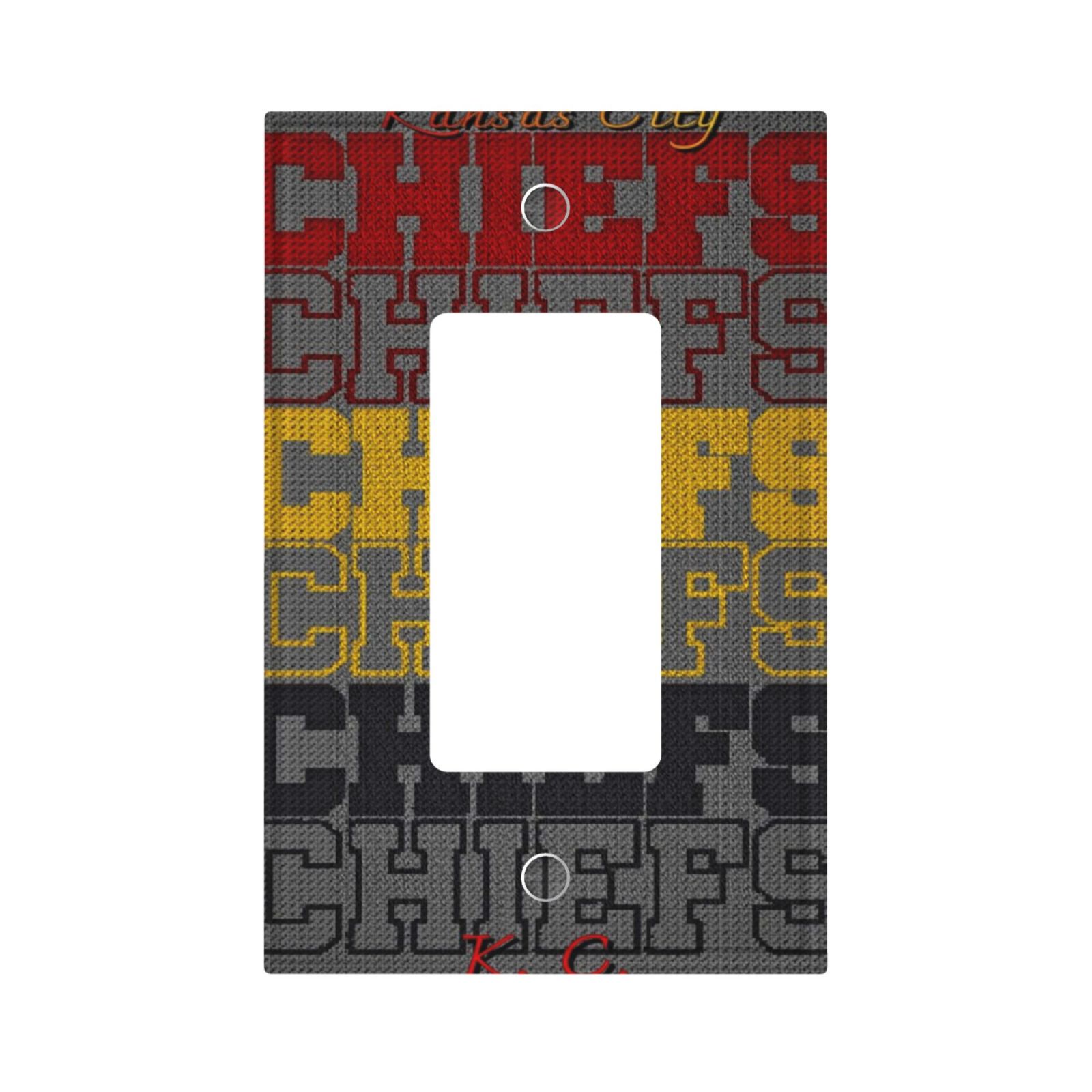 KC Chiefss Switching Lights Single Leather Roman Frame Switch Panel ...