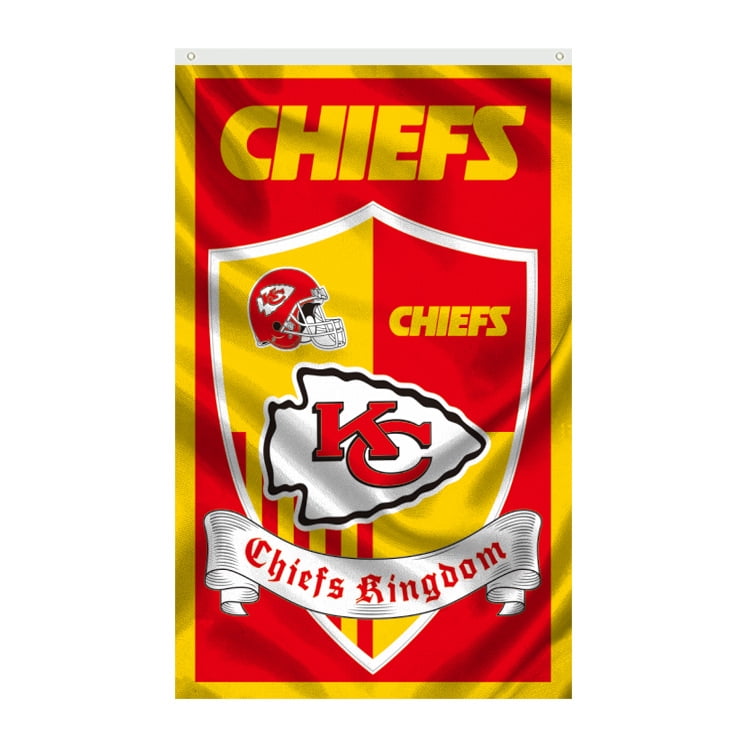 Kansas_City_Chiefs Vertical Flag, Red Yellow, Gifts for Football Sport ...