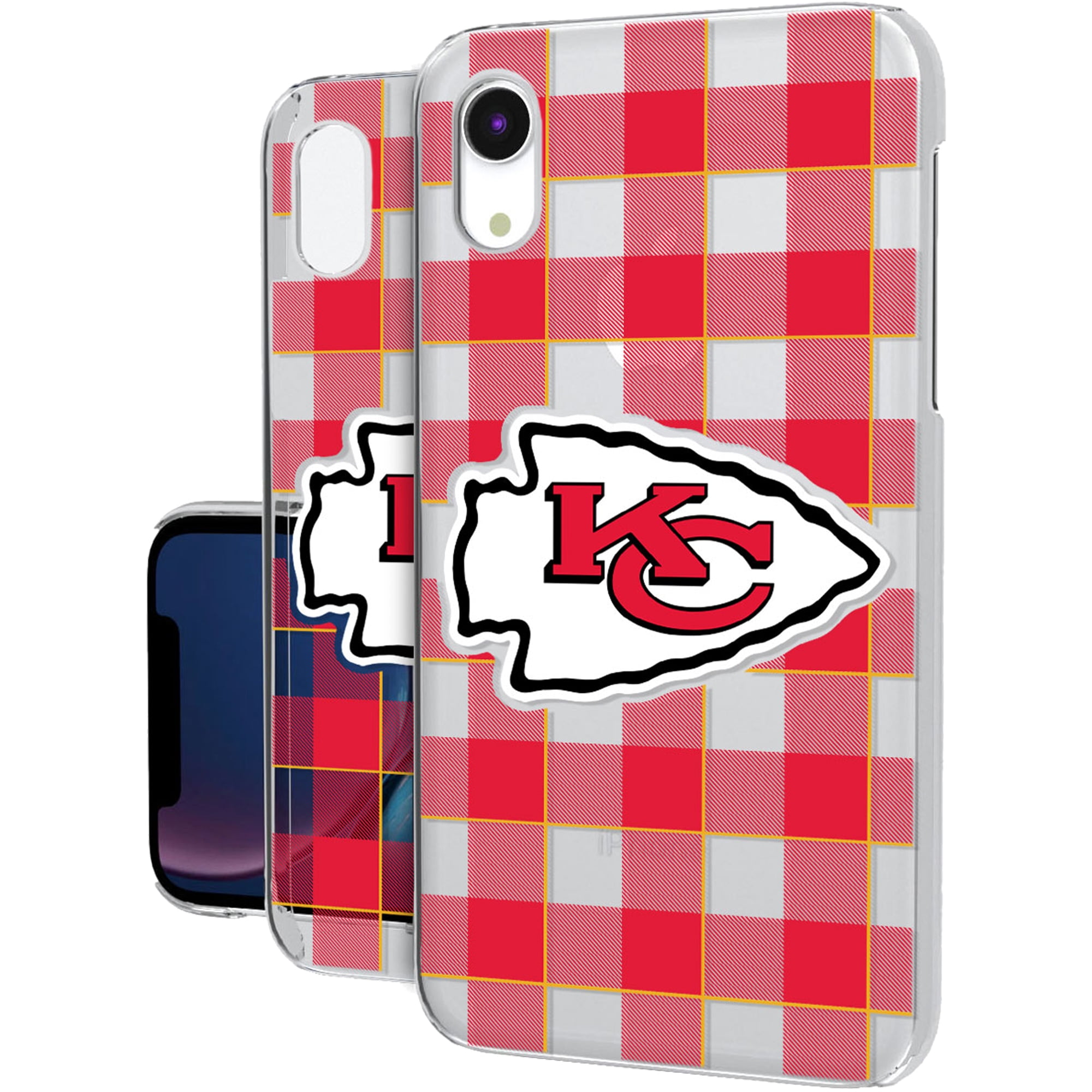 Kansas City Chiefs iPhone Clear Case with Plaid Design - Walmart.com