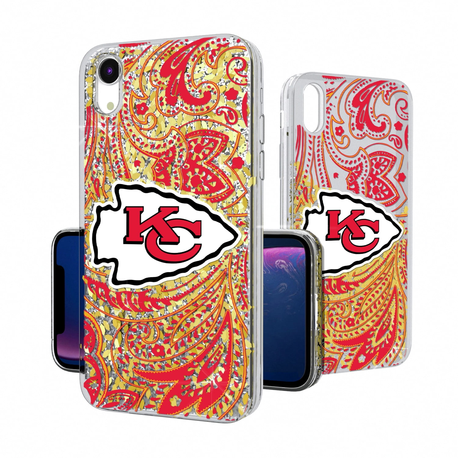 Kansas City Chiefs iPhone Paisley Design Glitter Case - Walmart.com