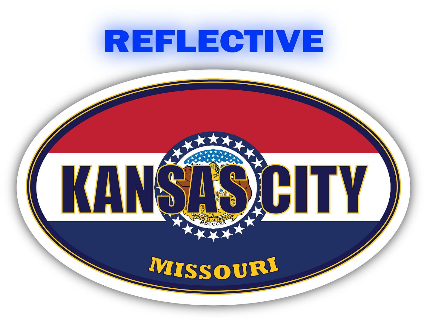 Kansas City City Missouri State Flag | MO Flag Jackson County Oval ...