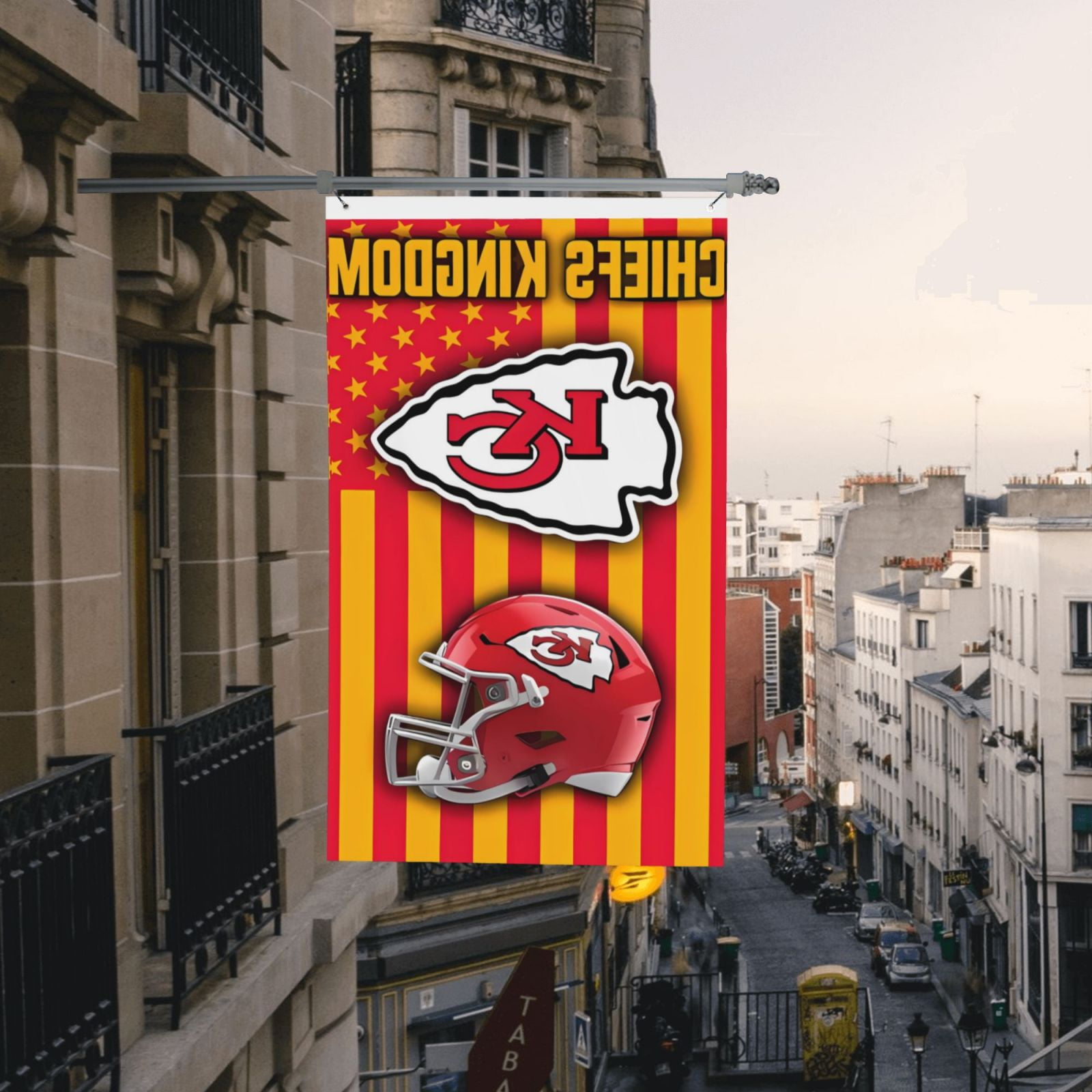 Kansas_City Custom Vertical Double-Sided Flag 3x5 FT, American Football ...