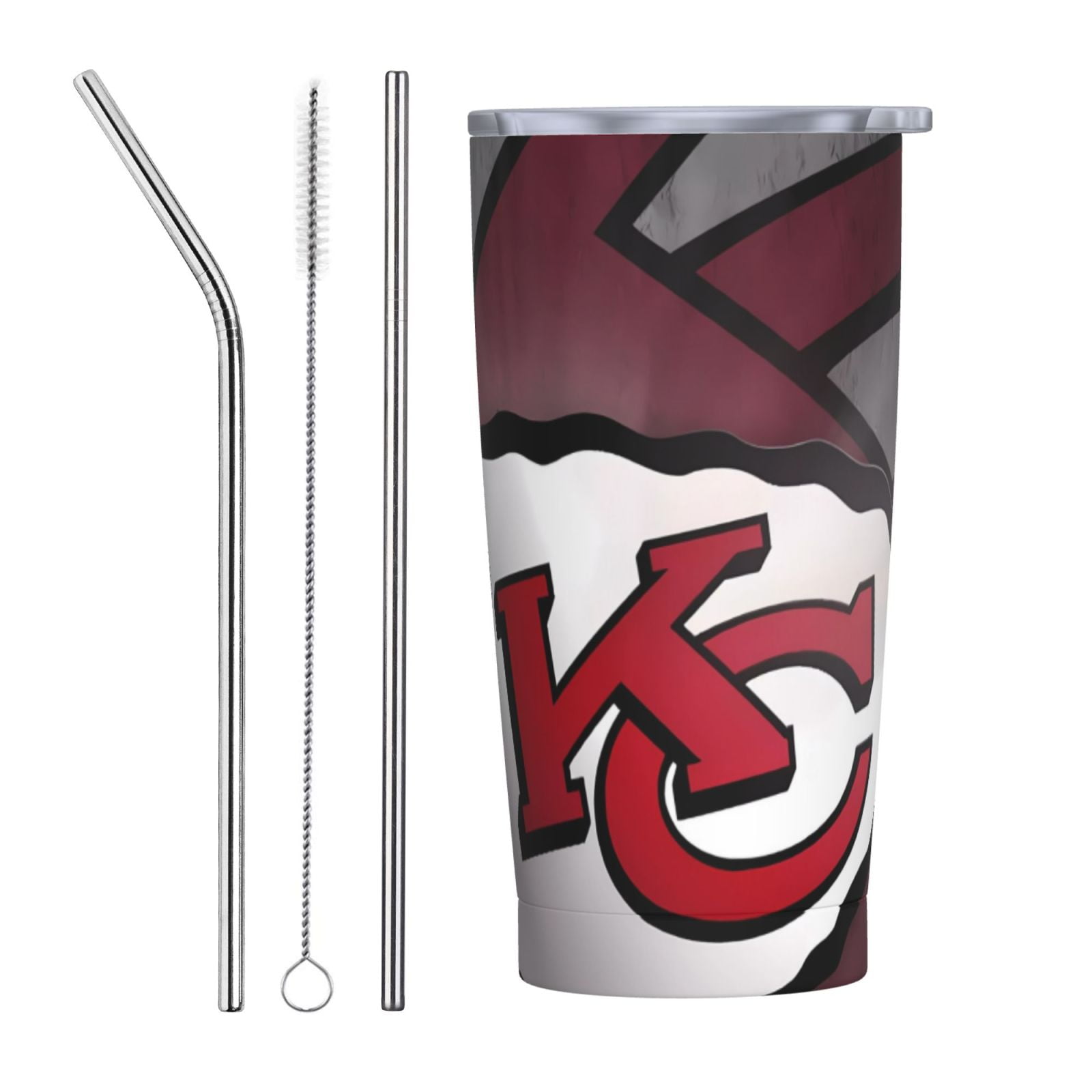 Kansas_City Football Team 20 oz Stainless Steel Thermos with Lid and ...