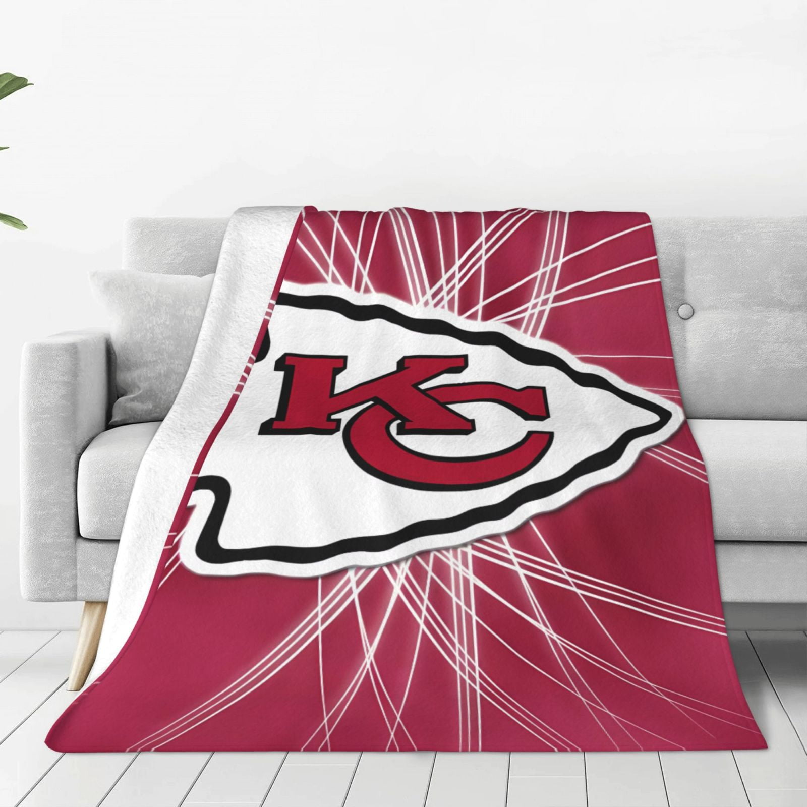 Kansas_City Football Team-Themed Ultra-Soft Micro Fleece Blanket ...