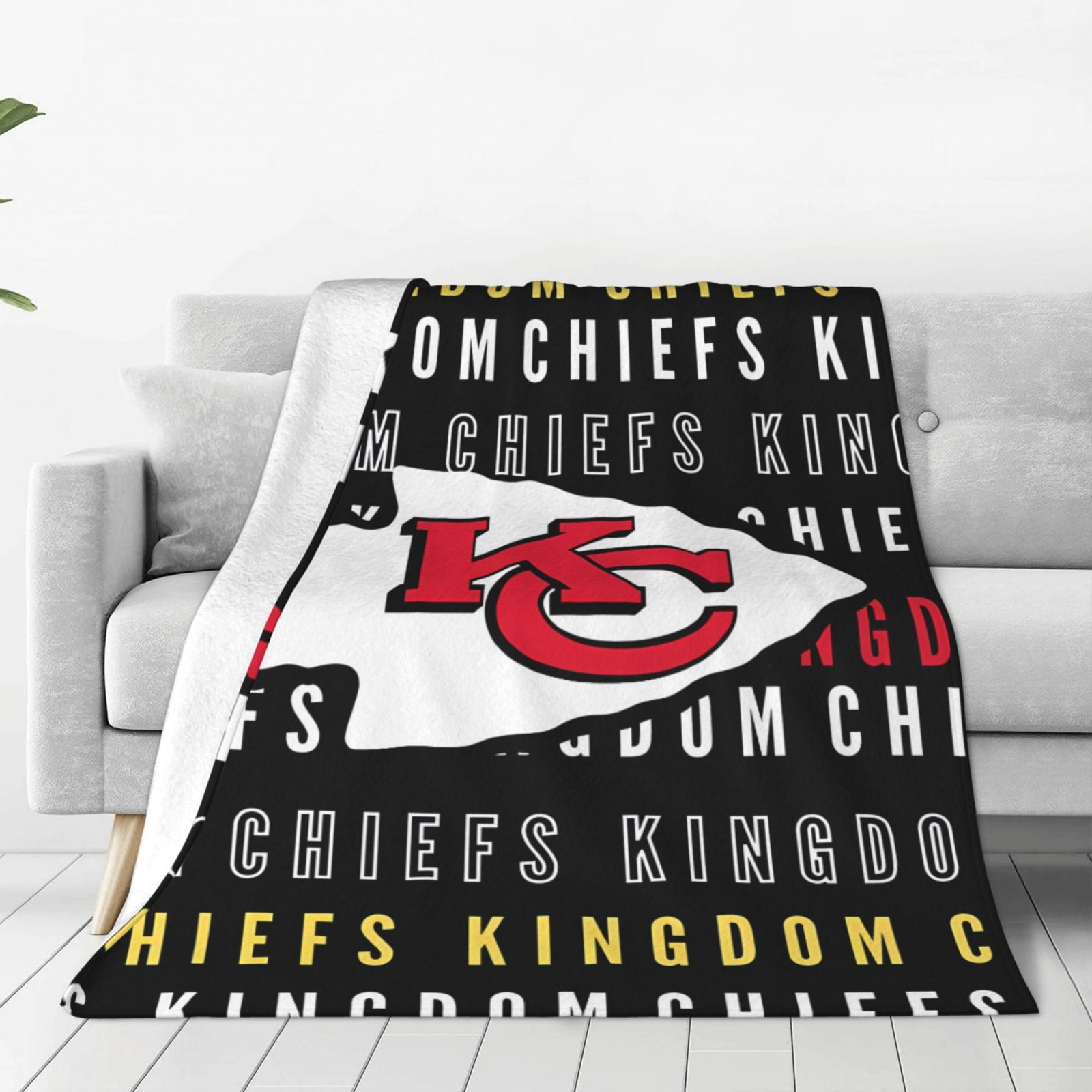Kansas_City Football Team-Themed Ultra-Soft Micro Fleece Blanket ...