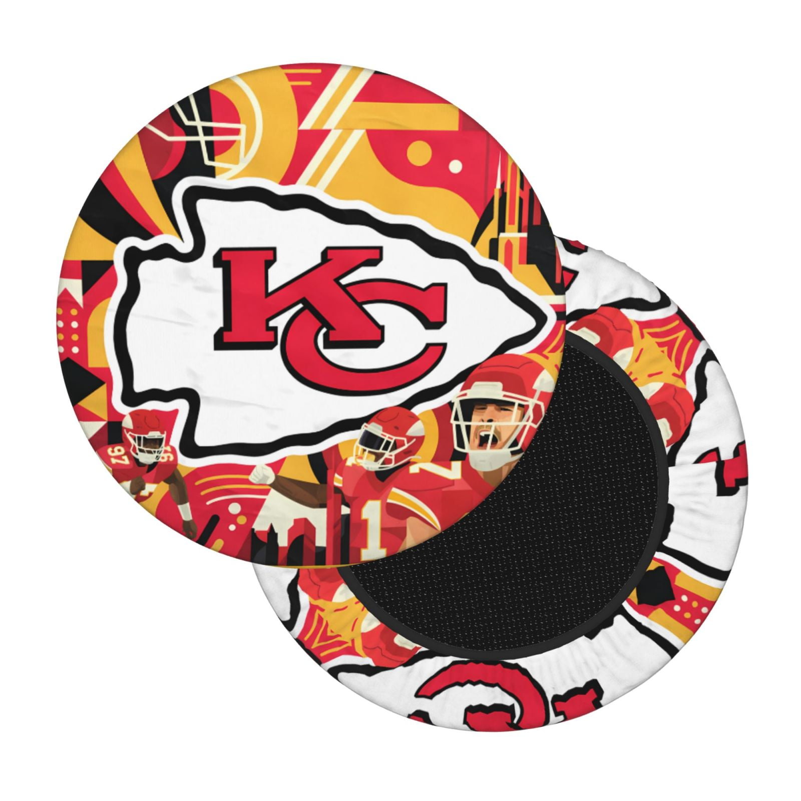 Kansas_City Football team themed Round Bar Stool Seat Covers,Soft And ...