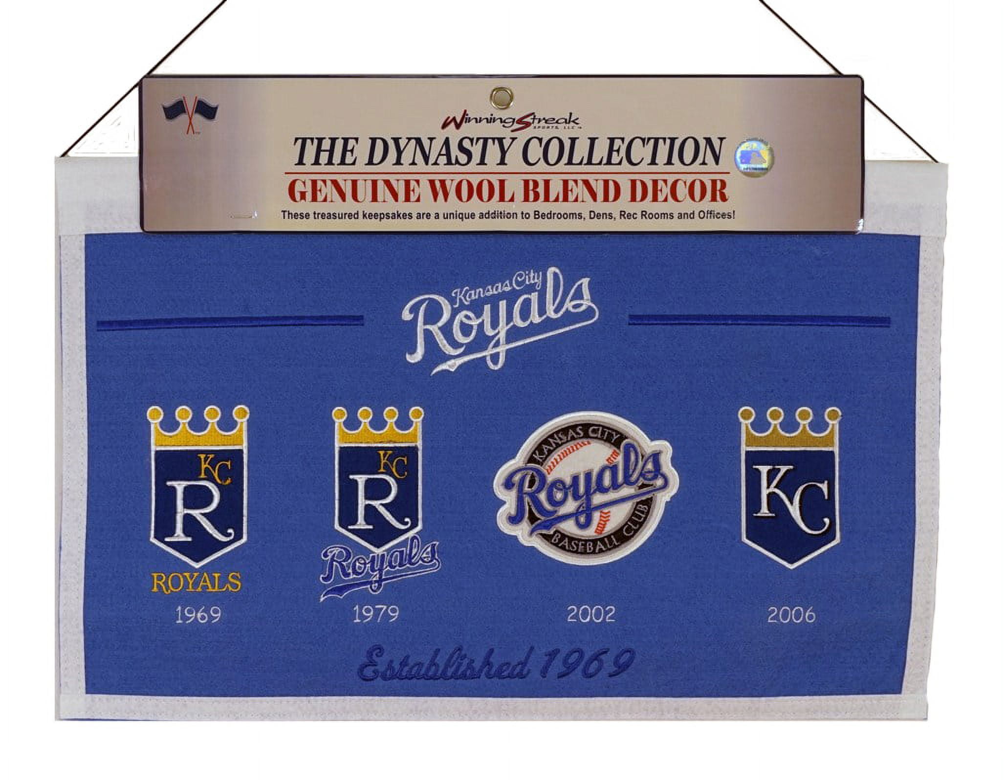 Kansas City KC Baseball Royals 22x14 Wall Hanging Logo Evolution Banner ...