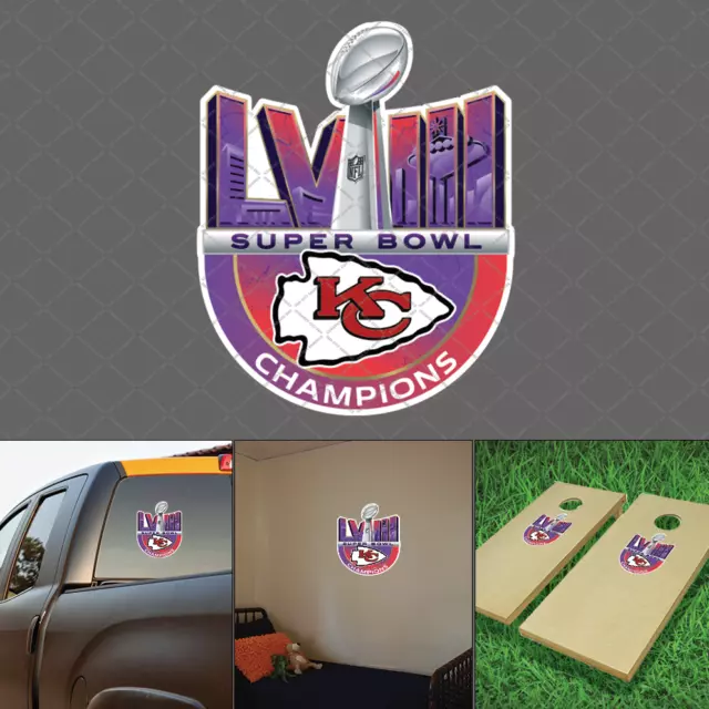 Kansas City Kansas City Football Team Super Bowl Champions 2024 Sticker ...