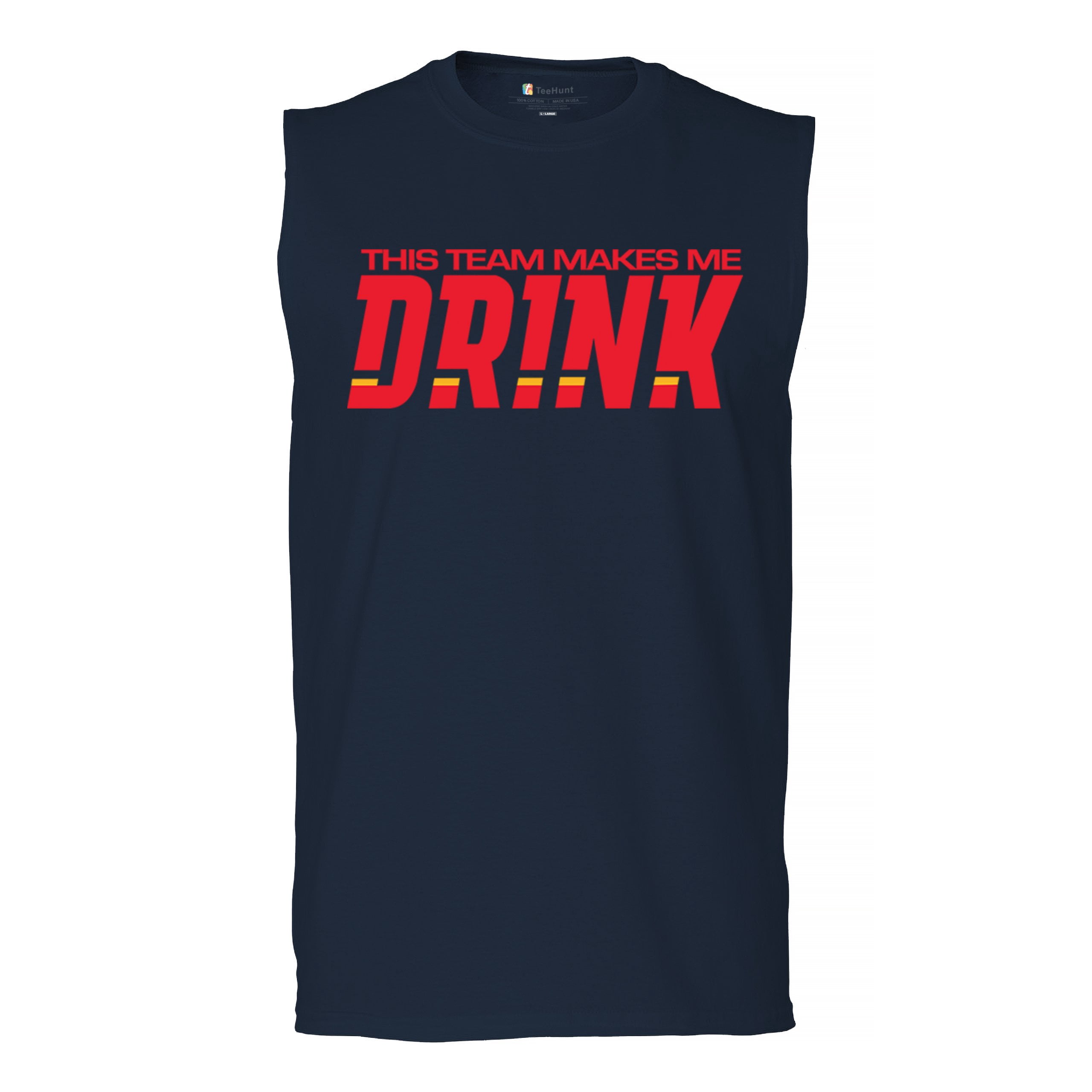 Kansas City Makes Me Drink Men's Muscle Shirt Tailgate Fantasy Football ...