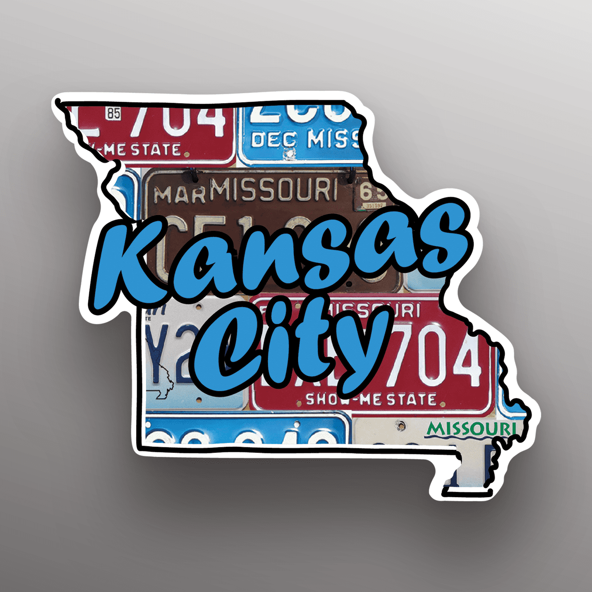 Kansas City Missouri State Shape Great Gift Idea Single 5 Inch Magnet ...