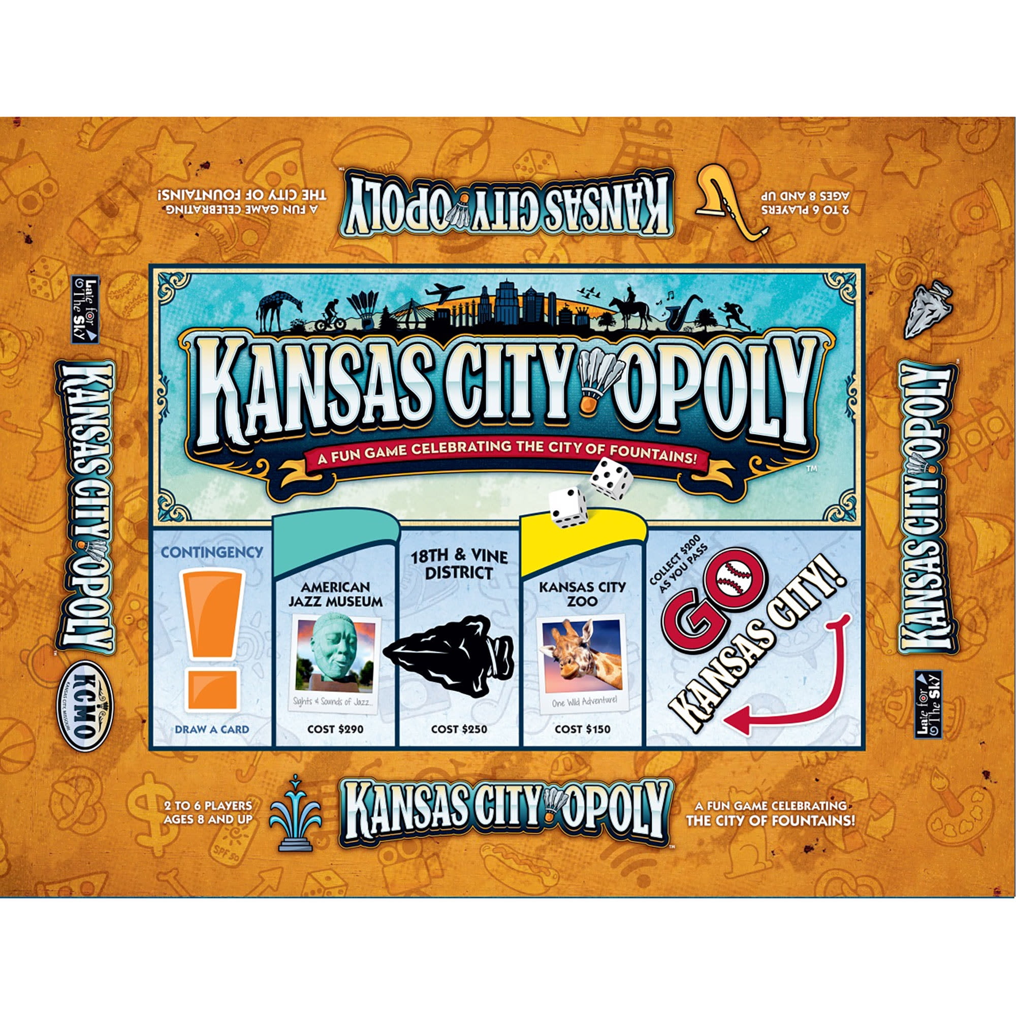 Late for the Sky Kansas City-Opoly Board Game, Family Fun, 2-6 Players ...