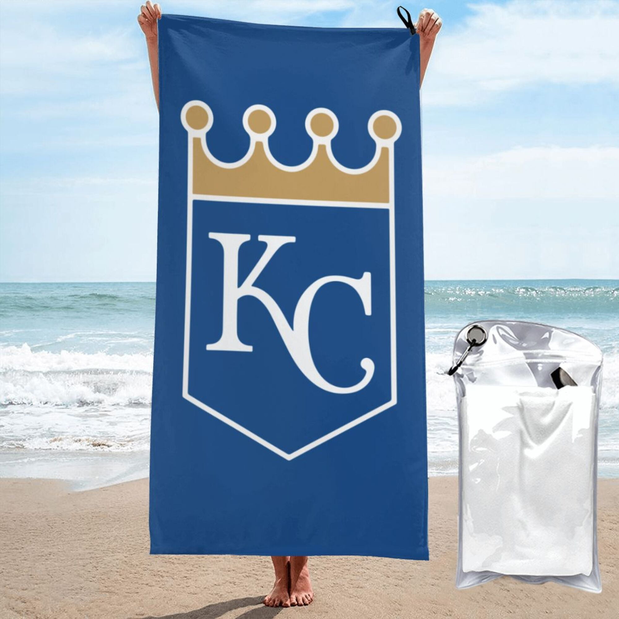 Kansas_City_Ro-yals Microfiber Beach Towel 27.5"x55" Soft Swim Towels ...